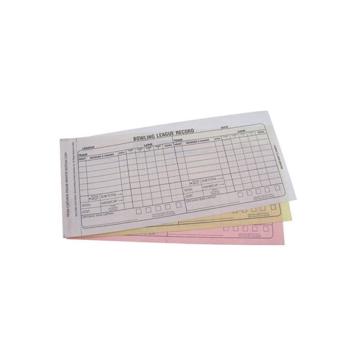 Bowlerstore Products Bowling Team Score Book- Carbonless 3 Part Recap ...