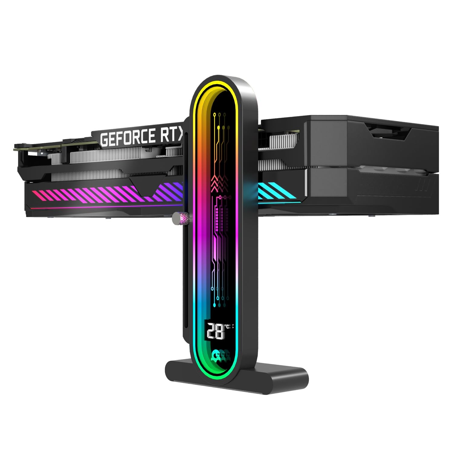 TGDGAMER ARGB GPU Support Bracket with Temperature Display，5V 3pin ...
