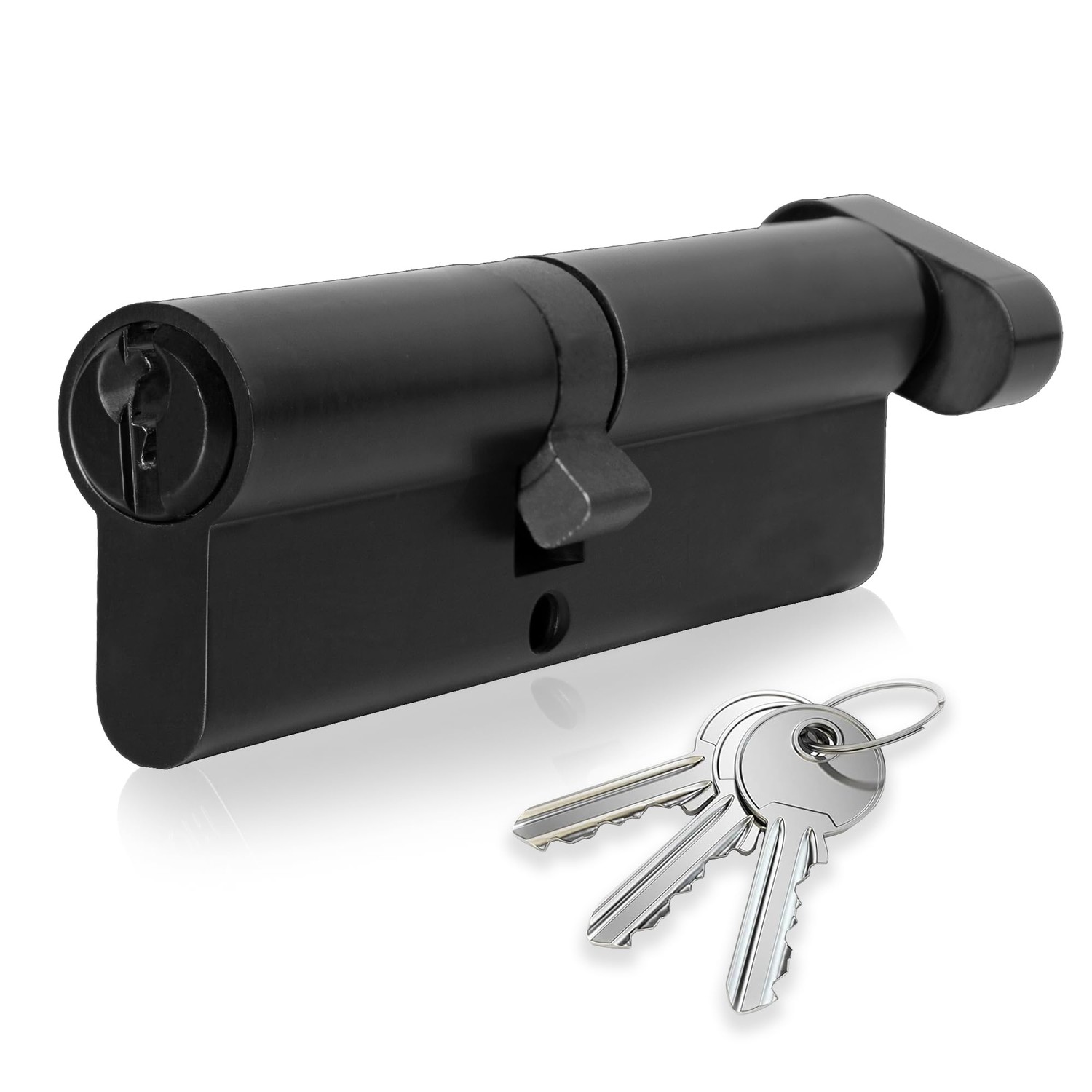 XFORT Matt Black Thumb Turn Euro Cylinder Lock 50/50T (100mm), Door ...