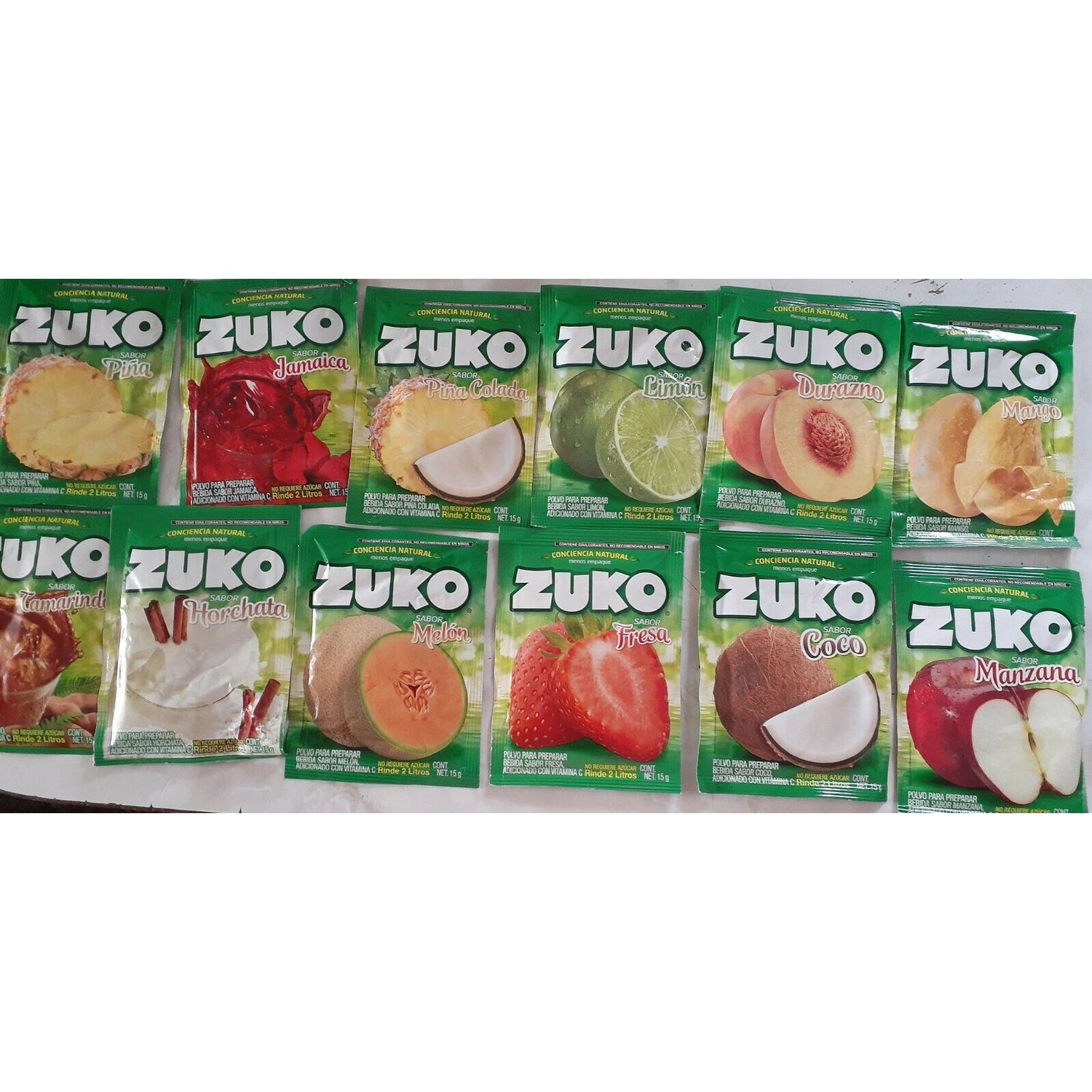 ZUKO Flavors No Sugar Needed Makes 2 Liters Of Drink Mix 12 different ...