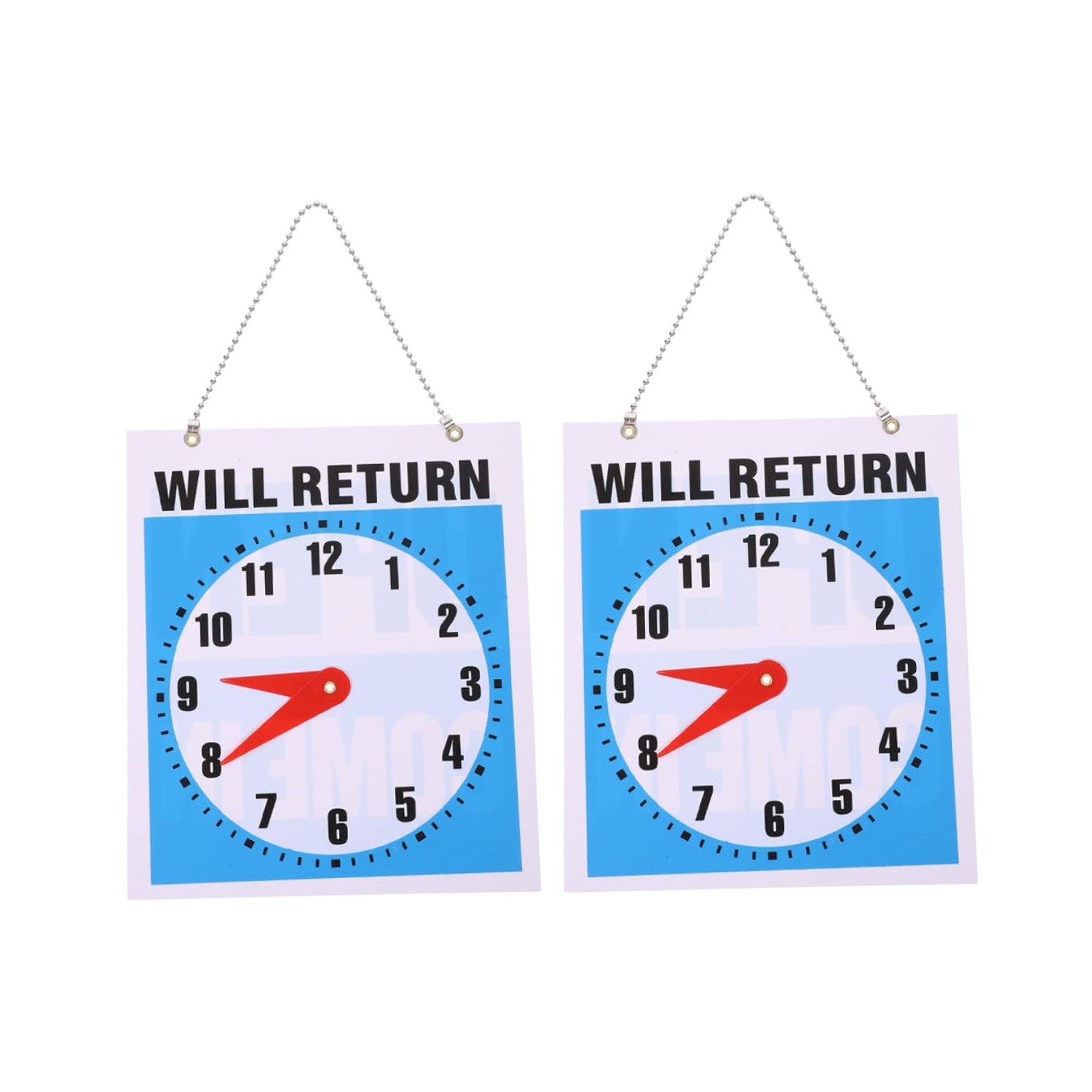 Operitacx Large Black Wall Clock Signage Will Return Sign Clock ...
