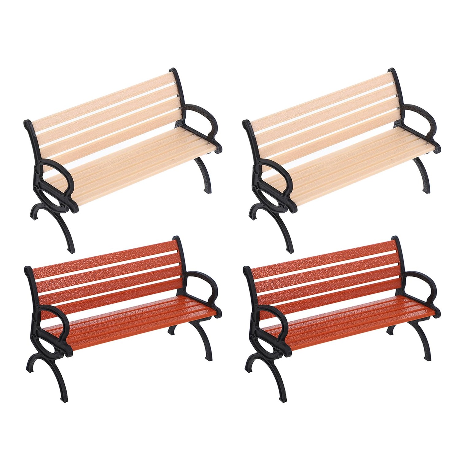 LUOZZY Miniature Benches for Crafts Mini Dollhouse Park Bench Miniature ...