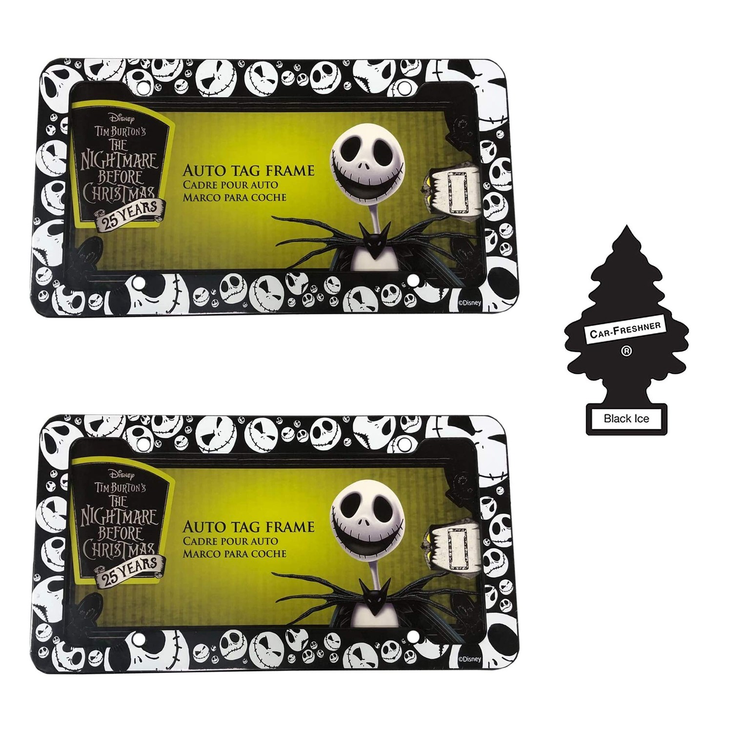 Nightmare Before Christmas Jack Skellington License Plate Frame 2-Pack ...