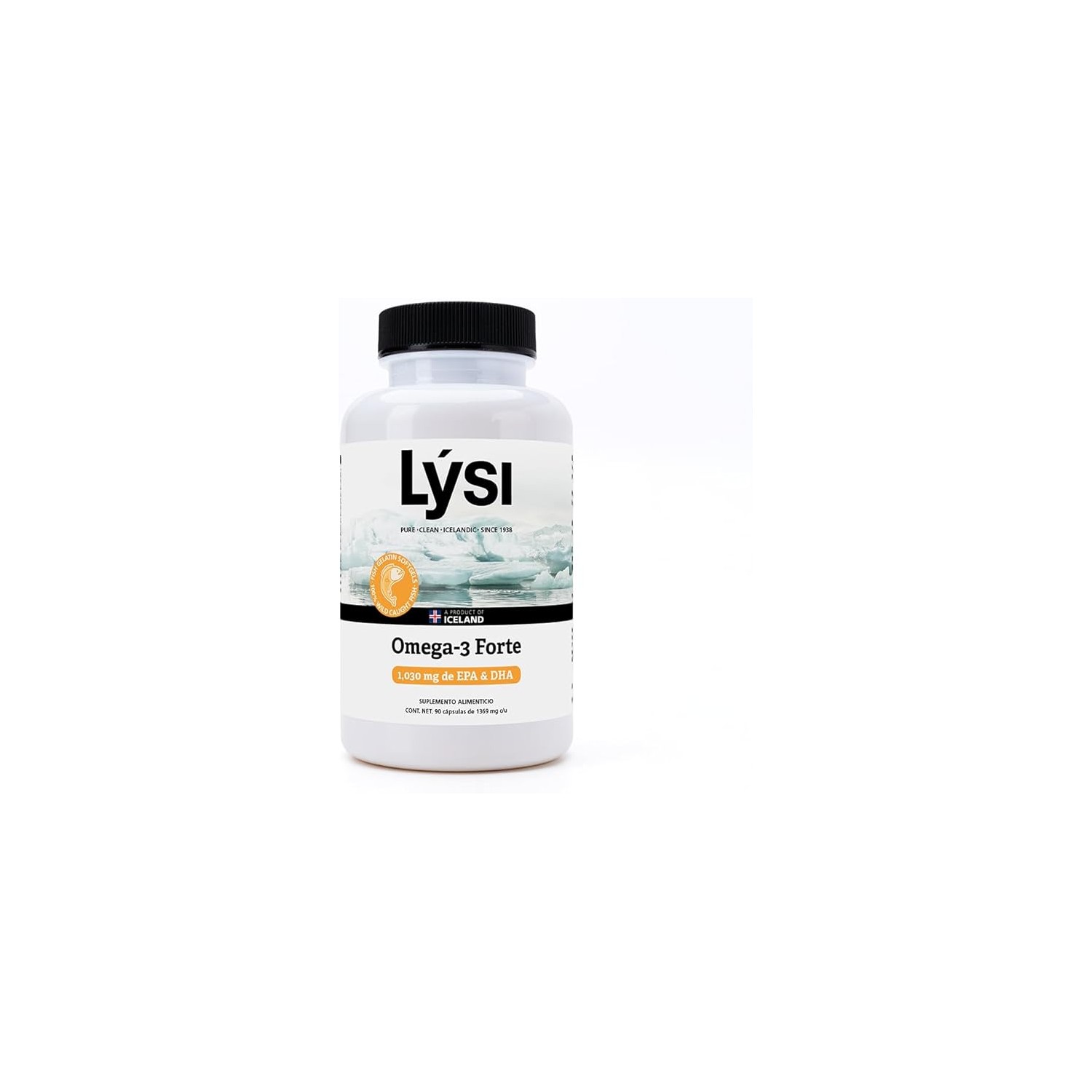 Lysi Omega-3 Forte 90 Capsulas, 1030 mg de EPA+ DHA, Aceite de Pescado ...
