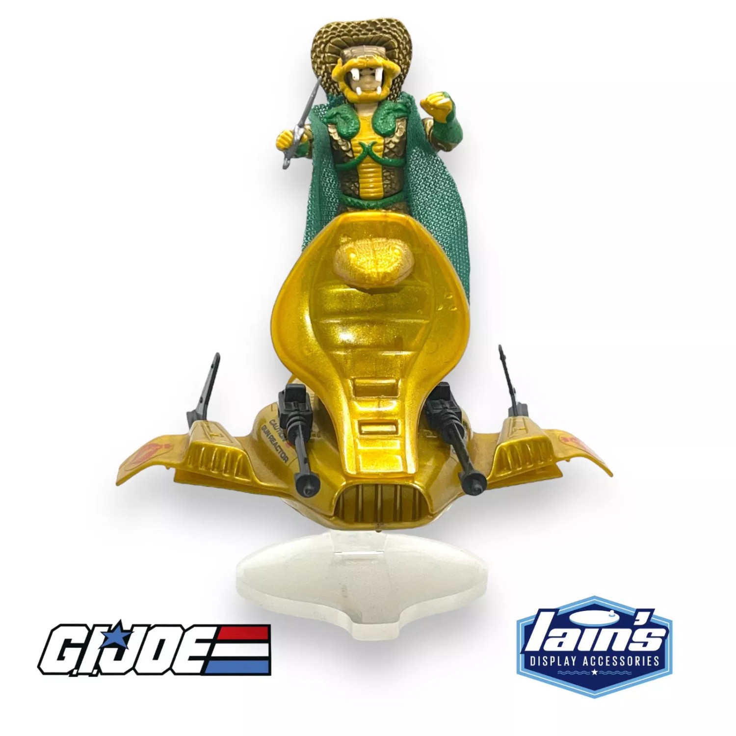 GI Joe - Serpentor Air Chariot Stand - CLEAR - STAND ONLY - ibspot.com
