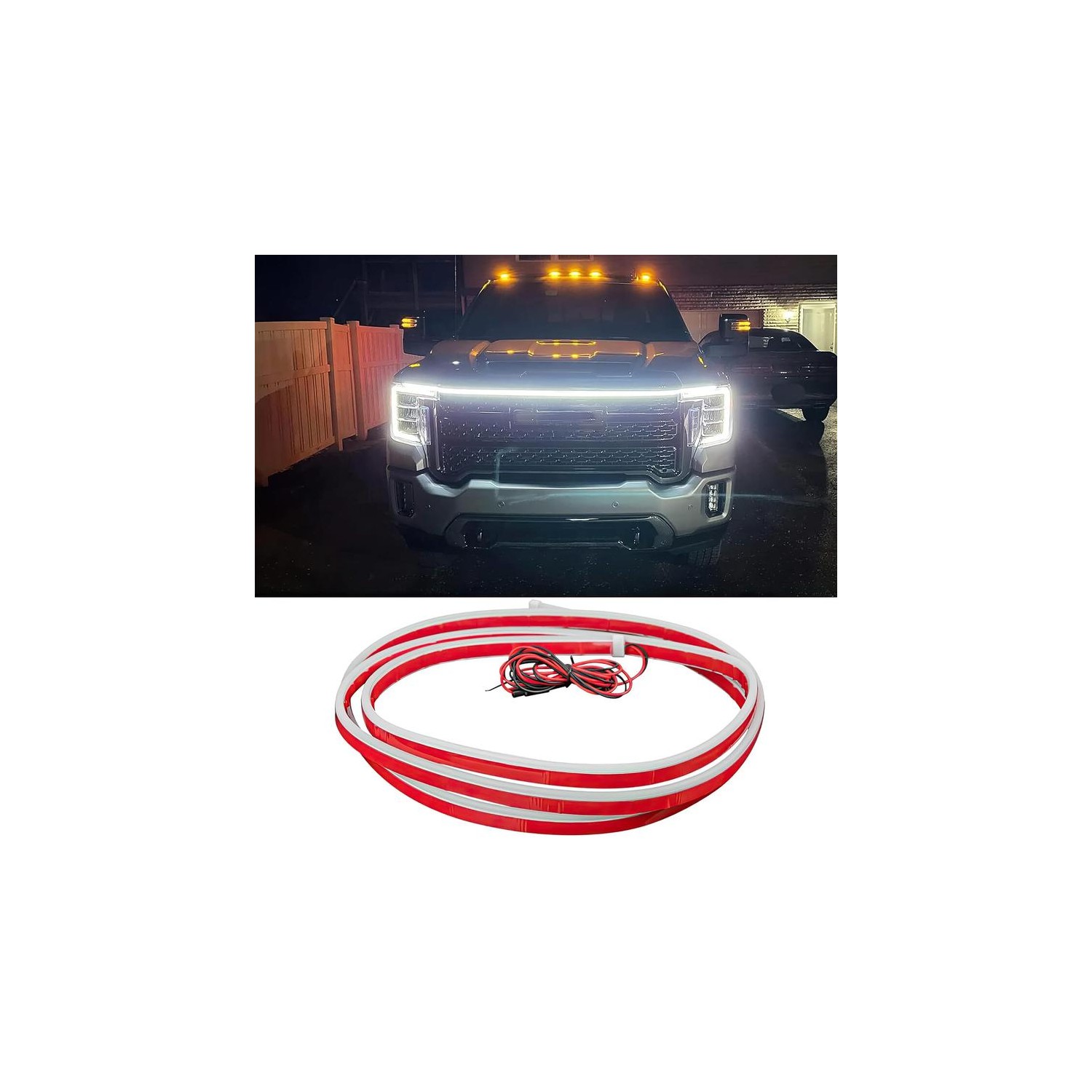 71 inch Car Hood led strip, white exterior dynamic car led hood light ...