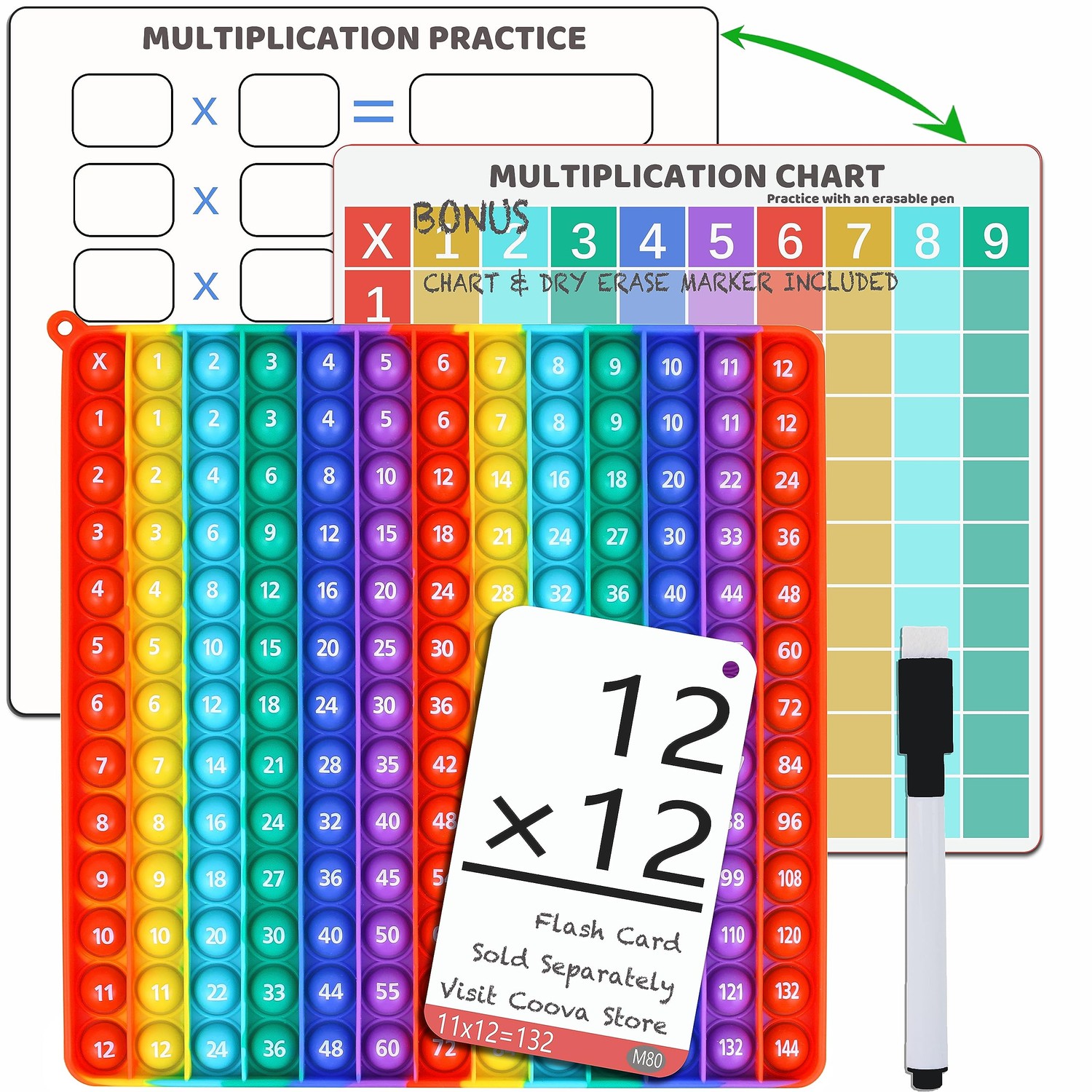 Multiplication Game - Big Multiplication Chart Math Fidget Toys ...