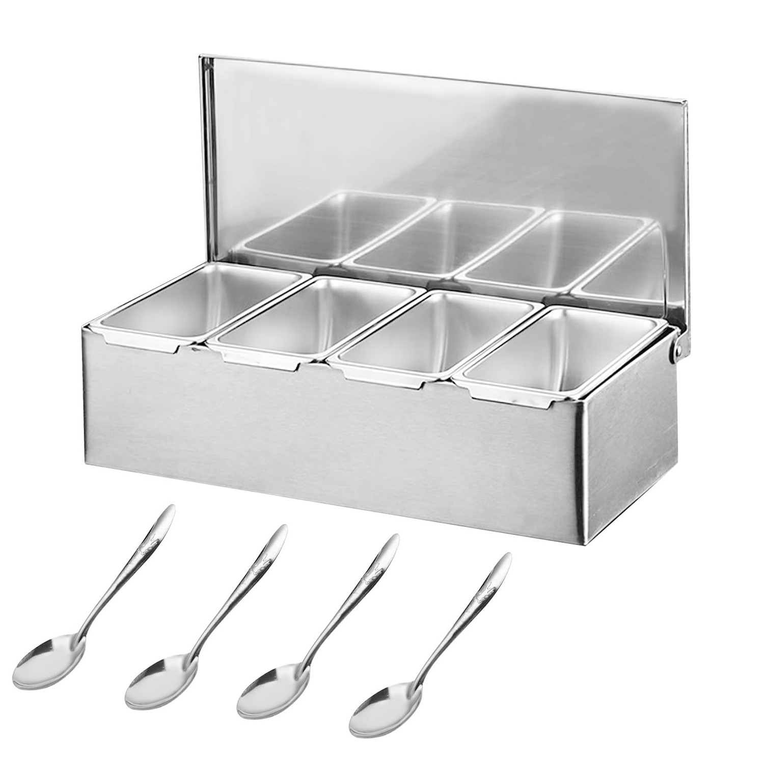 IGTOPS Ingredient Container with Lid and Spoon, Spice Box, Side Dish ...