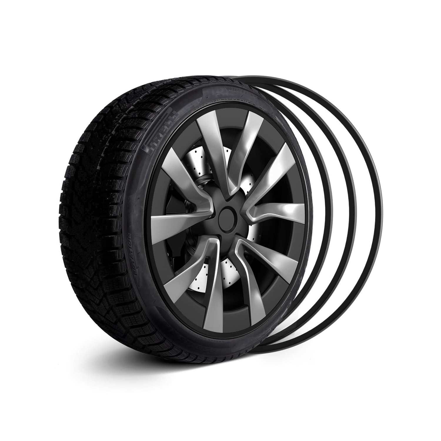 PARTS4EV Metal Wheel Rim Protector - Strips for Curb Rash Prevention ...