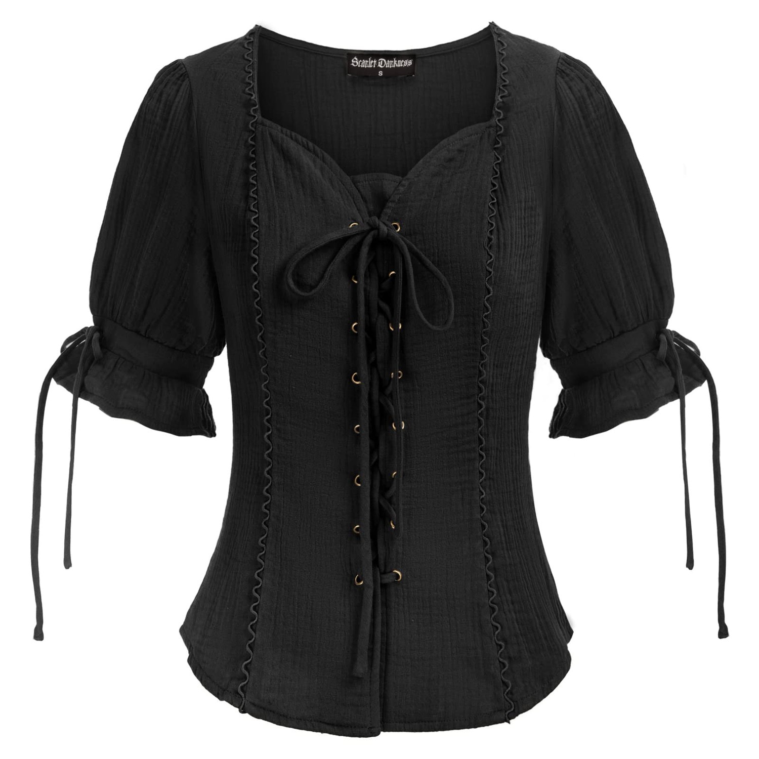 Scarlet Darkness Renaissance Shirt Women Medieval Pirate Costume Casual ...