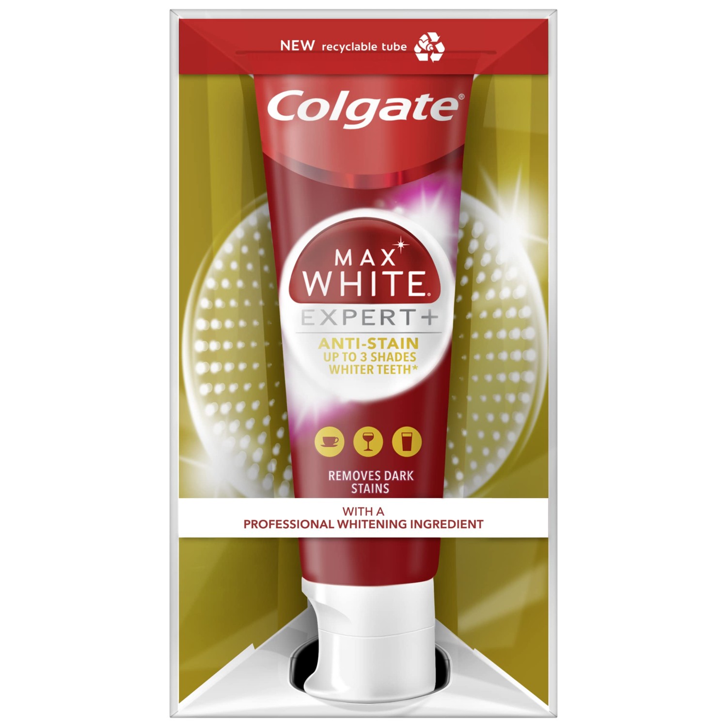 Colgate Max White Expert Anti Stain Toothpaste 75 ml, Dark Stain ...