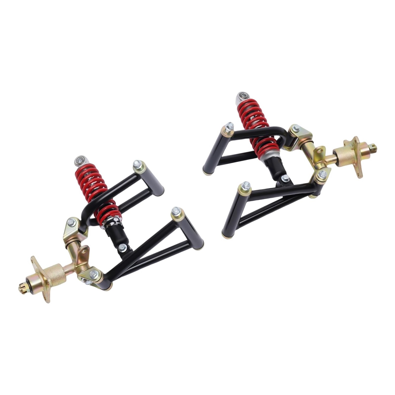 12''Go Kart Kit Front Suspension Shock Swing Arm Full Kit,Upper/Lower ...