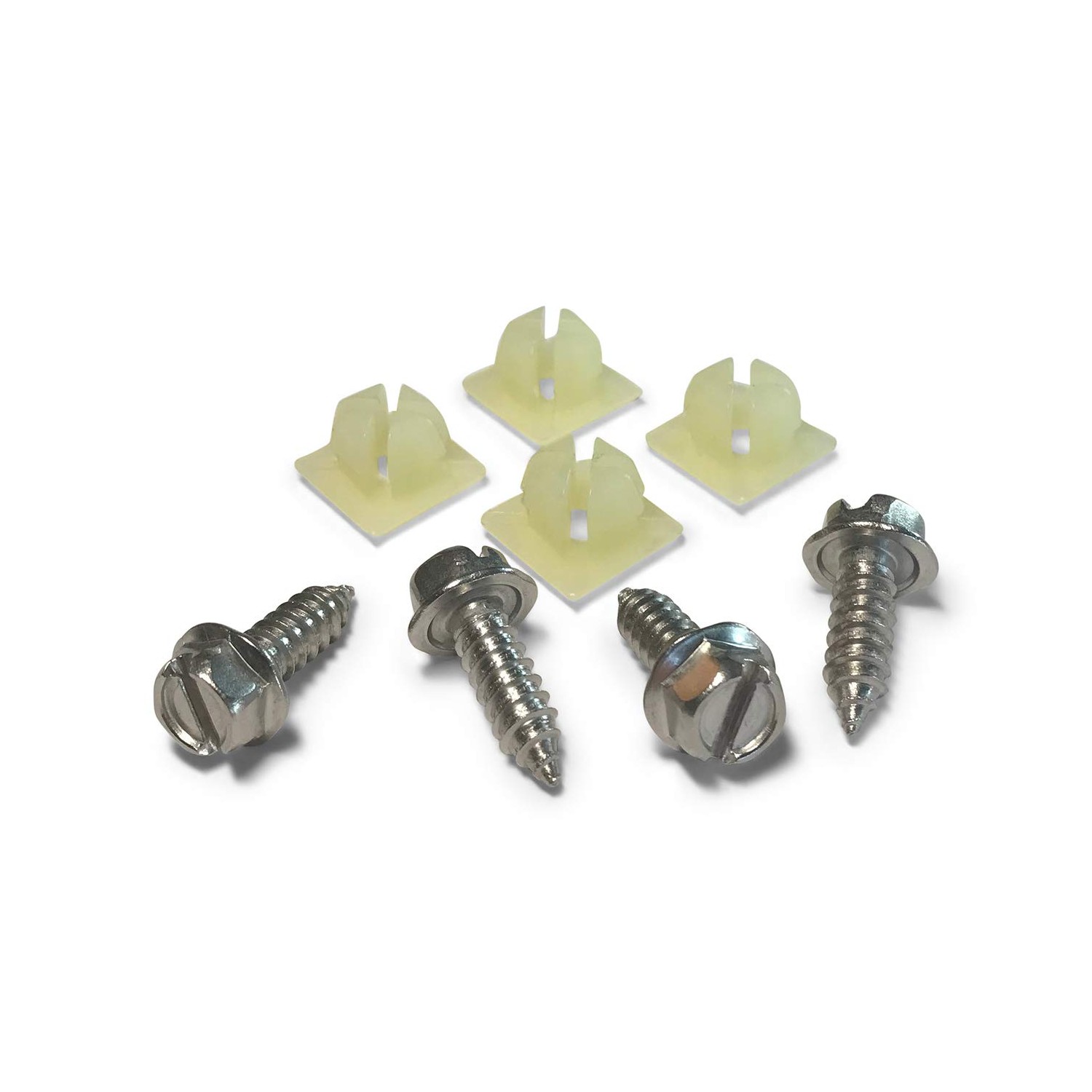 License Plate Screw Kit - Stainless, OEM Style Fasteners with Nylon ...
