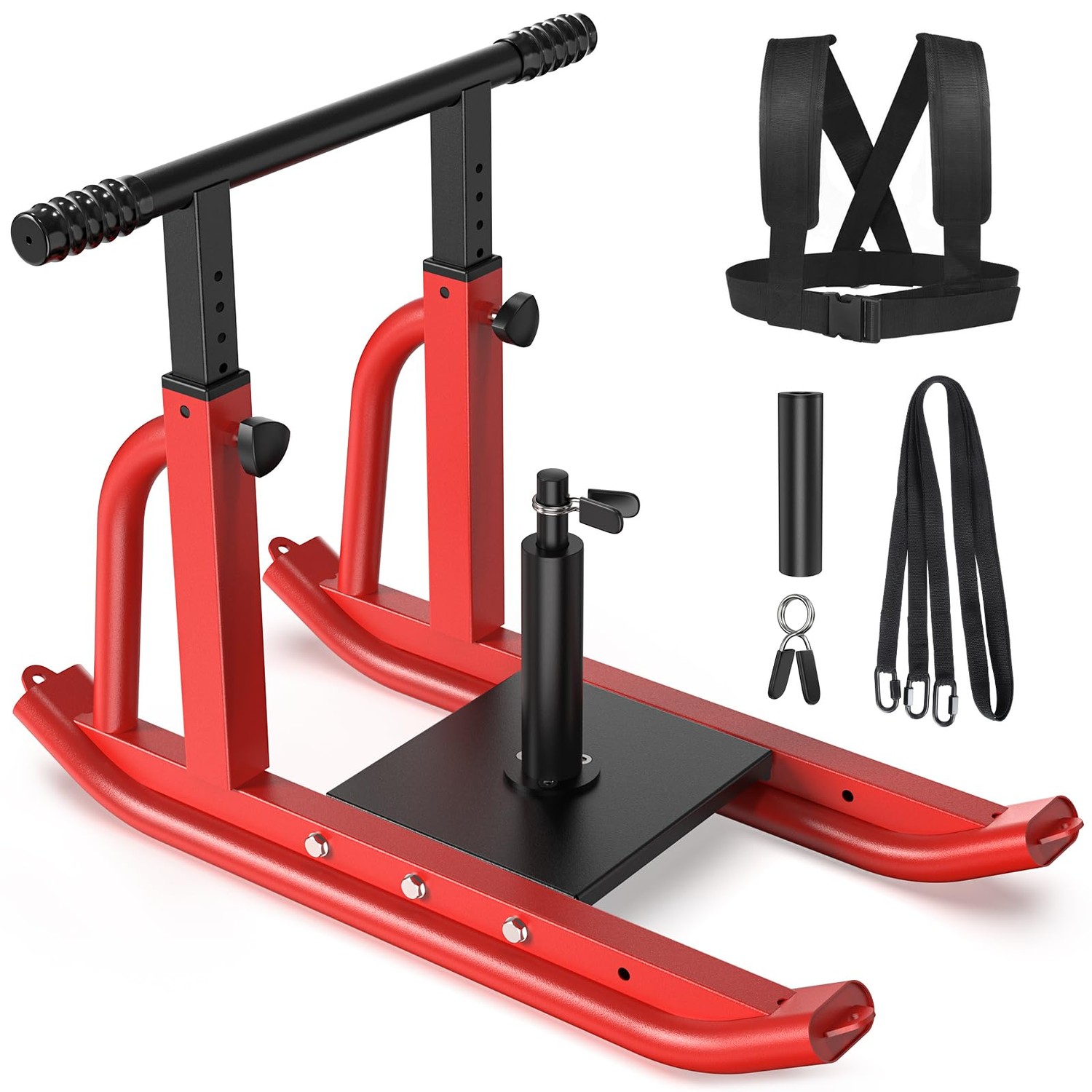 TYRSEN Weight Sled, Heavy-Duty Push Pull Sled, Adjustable Height Handle ...