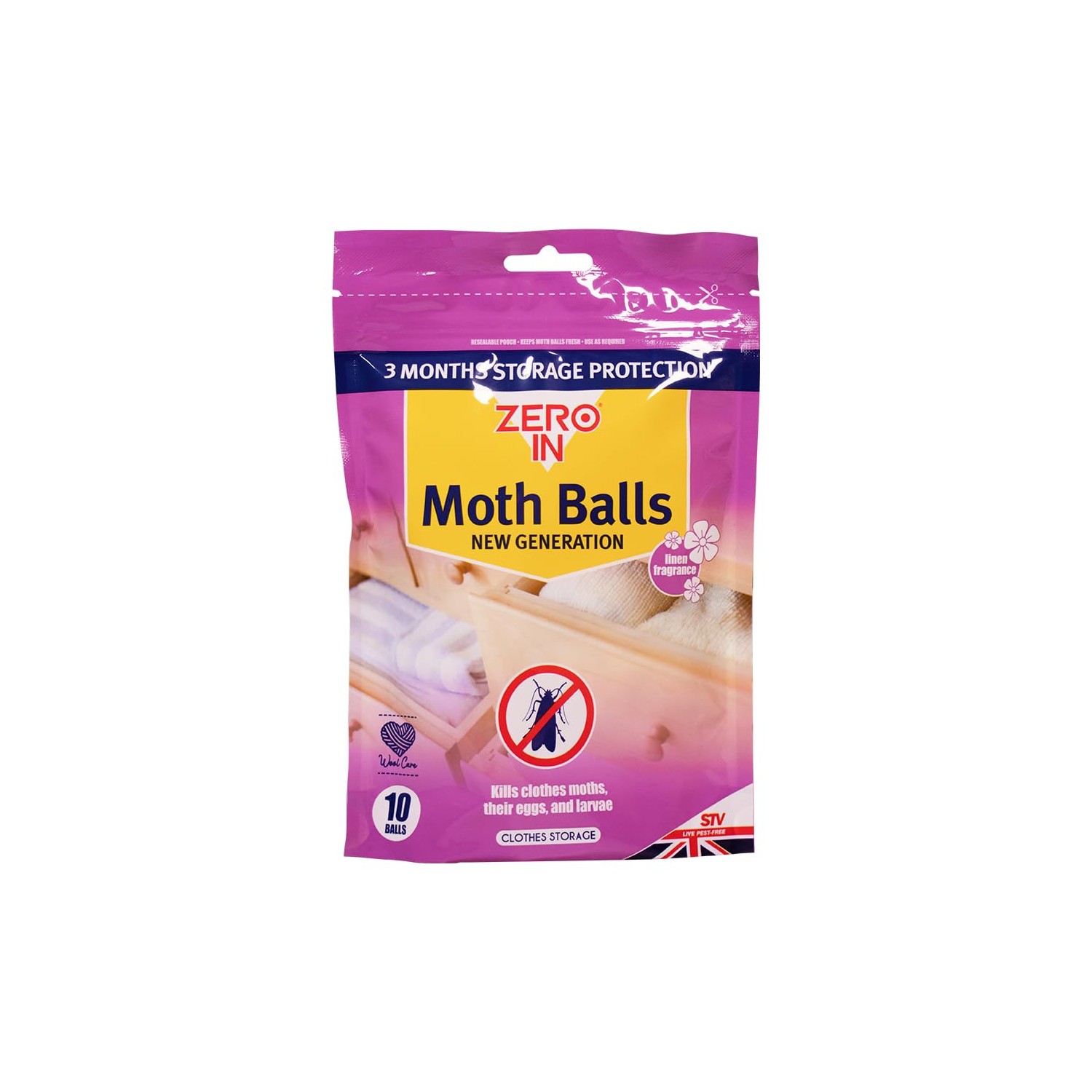 Zero In New Generation Moth Balls - 10-Pack. Place in Wardrobes ...