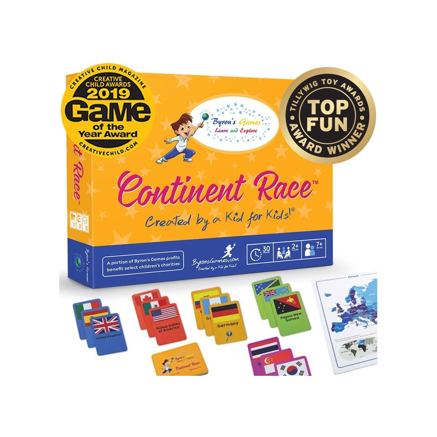 Continent Race Geography for Kids Card Game - Kids 7+ Award Winning ...