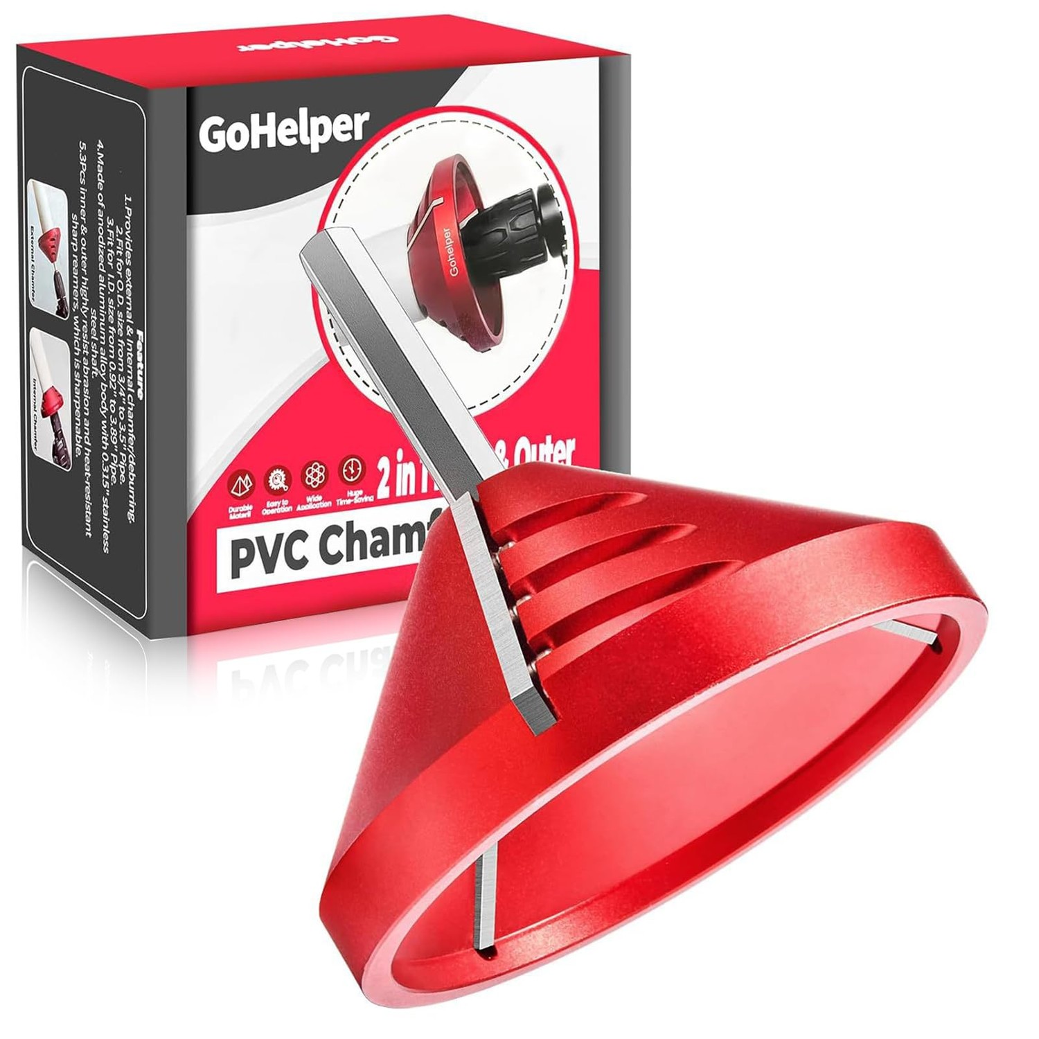 2 in 1 Inner Outer PVC Deburring Tool, PVC Chamfer Tool, Pipe and ...