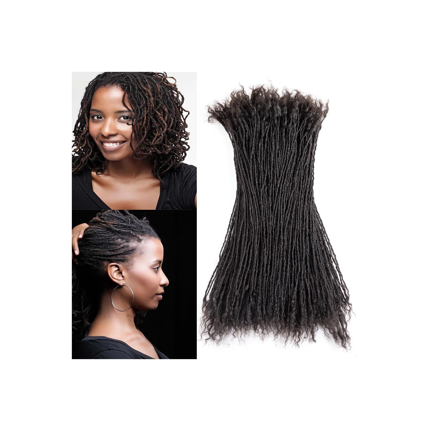 Originea 8-18 Inch Thickness Curly Tips Interlocked sisters Locs 100% ...