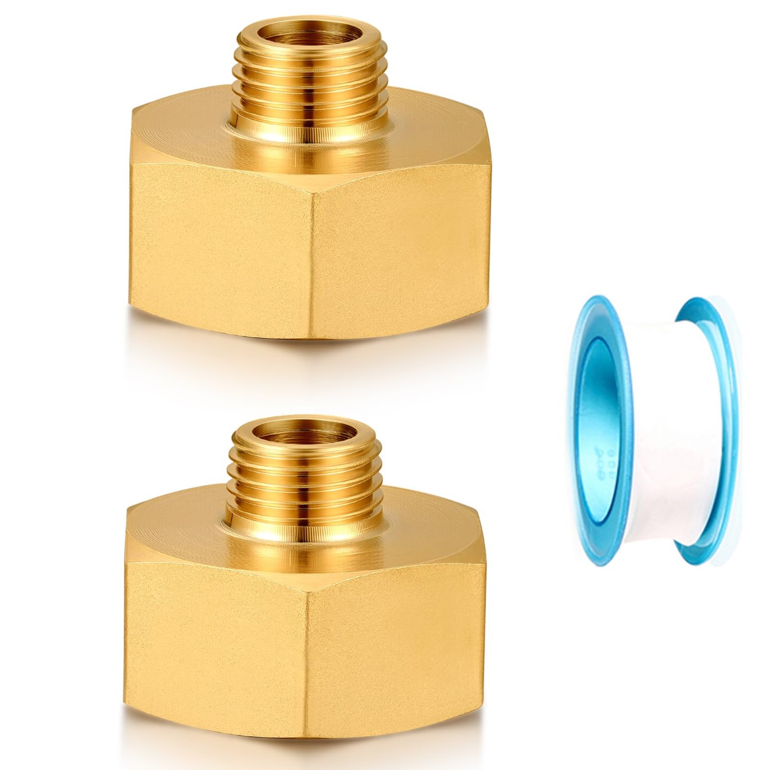 YELUN Garden Hose Thread Adapter 1/4" NPT to 3/4" GHT Brass Garden Hose ...