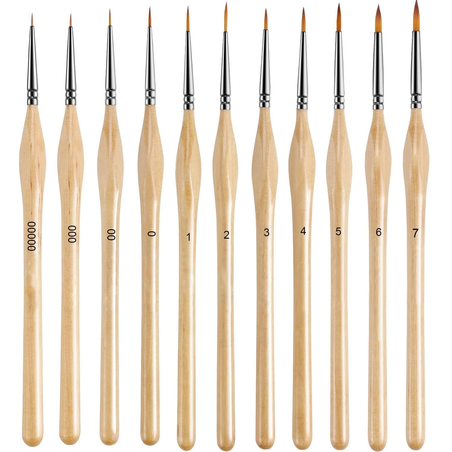 Paint Brush Set, 11 PCS Detail Paint Brush Set, Small Paint Brushes ...