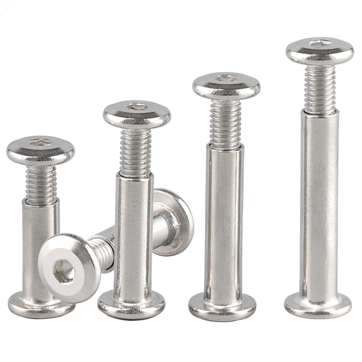 SHUNCHG Pack of 10 Connection Screws Furniture Screws M6 x 35 mm Sleeve ...
