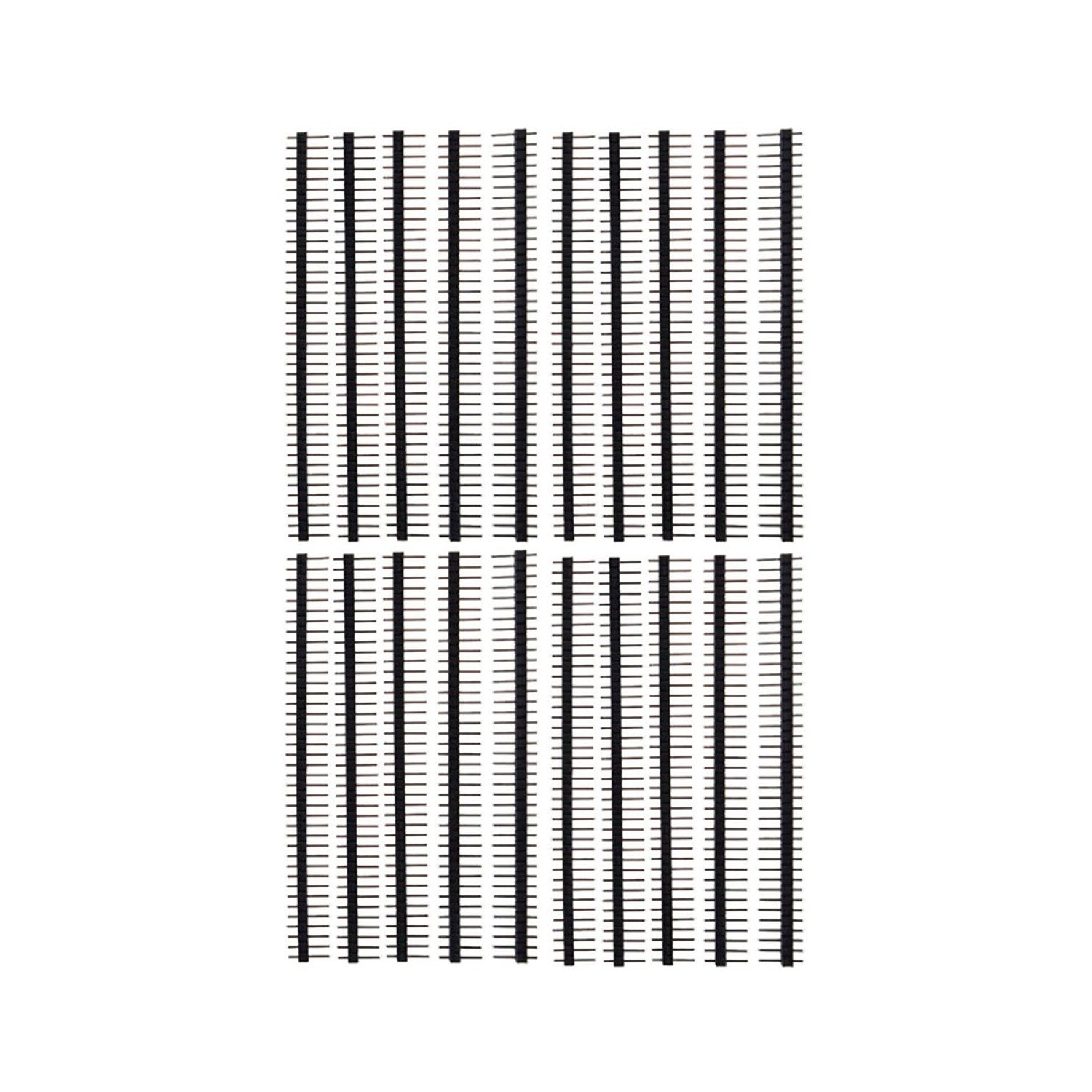 VKLSVAN 20 PCS 40P Single Row Pin Header Strip Male Header Pin ...
