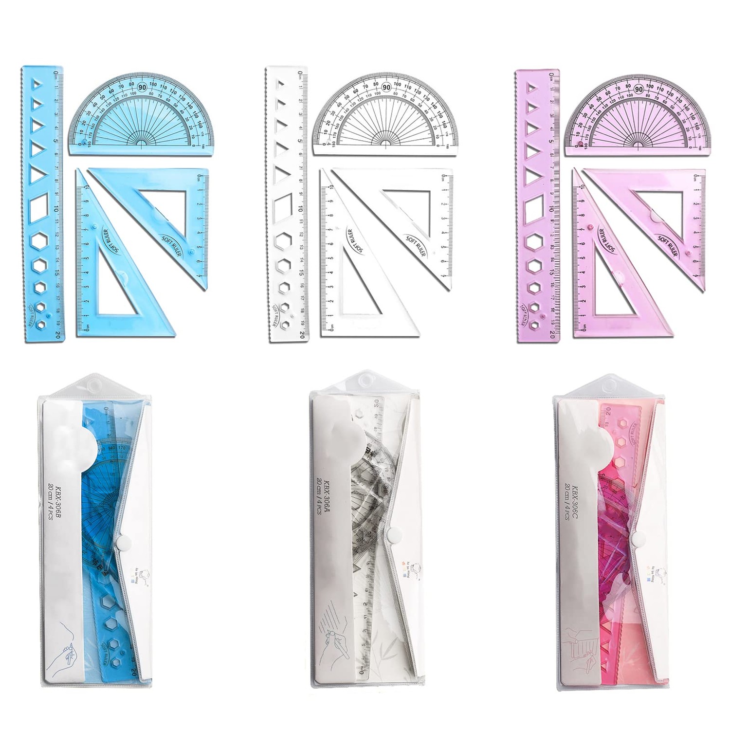 Students Learn rulers, Flexible Flexible Unbreakable rulers, Office ...