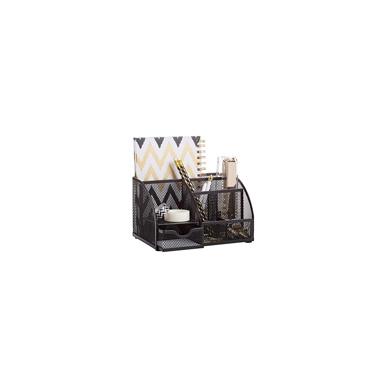 ANNOVA Mesh Desk Organizer Office with 7 Compartments + Drawer/Desk ...
