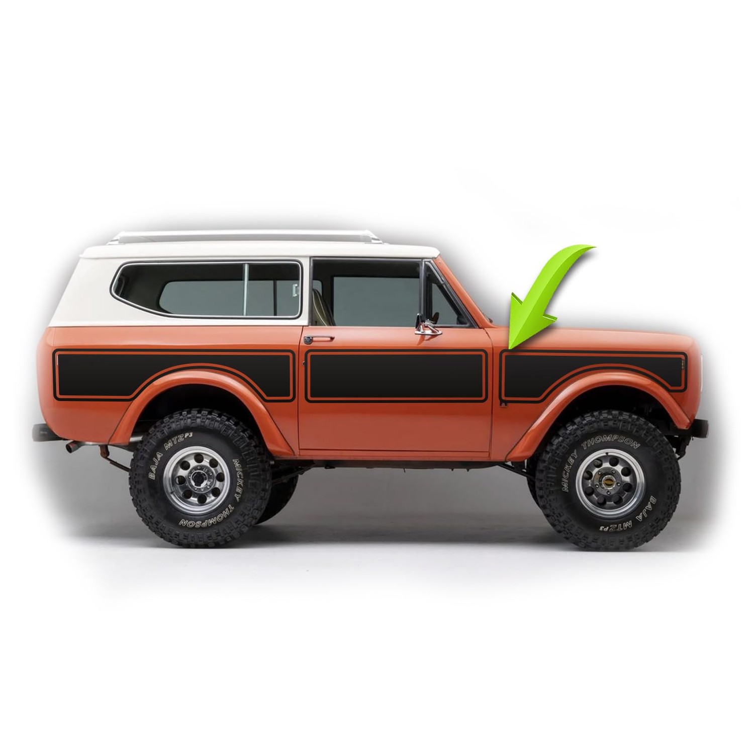 BENINI DESIGN STUDIO Side Graphics Decal Set Rallye Stripes 1 - Fits ...