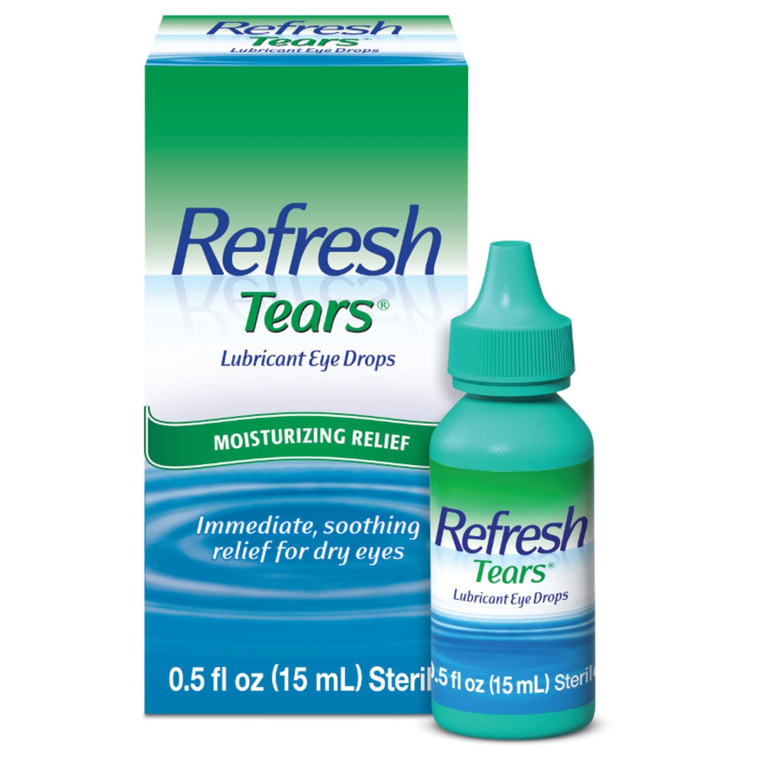Refresh Tears Lubricant Eye Drops Artificial Tears, 0.5 fl oz (15 mL ...