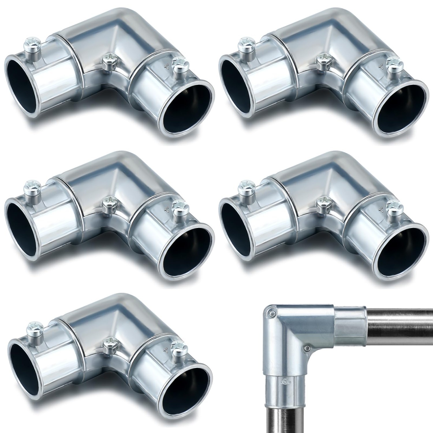 Gisafai 5 Pcs EMT Conduit Fittings Inside Corner Pull Elbow, EMT 90 ...