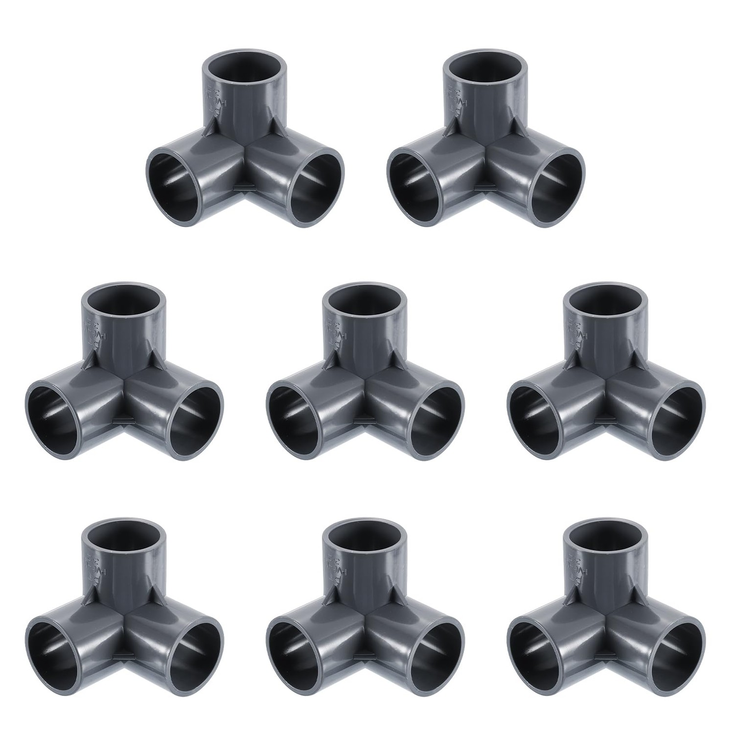 uxcell 1" PVC Fittings, 4 Pcs 3 Way Elbow Connector Elbow PVC Furniture ...