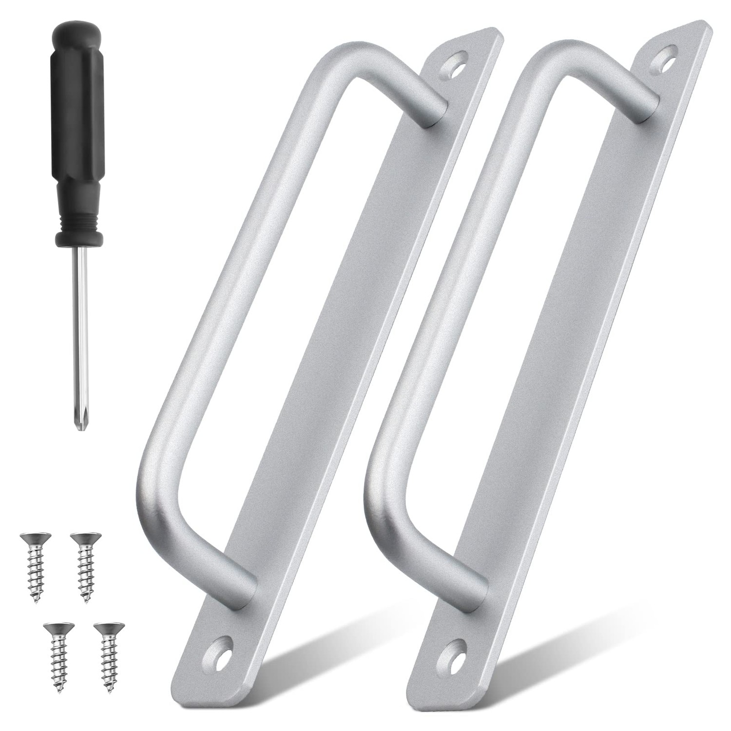 2 x Sliding Door Handle Set, 18 cm Barn Door Handles with Plate ...
