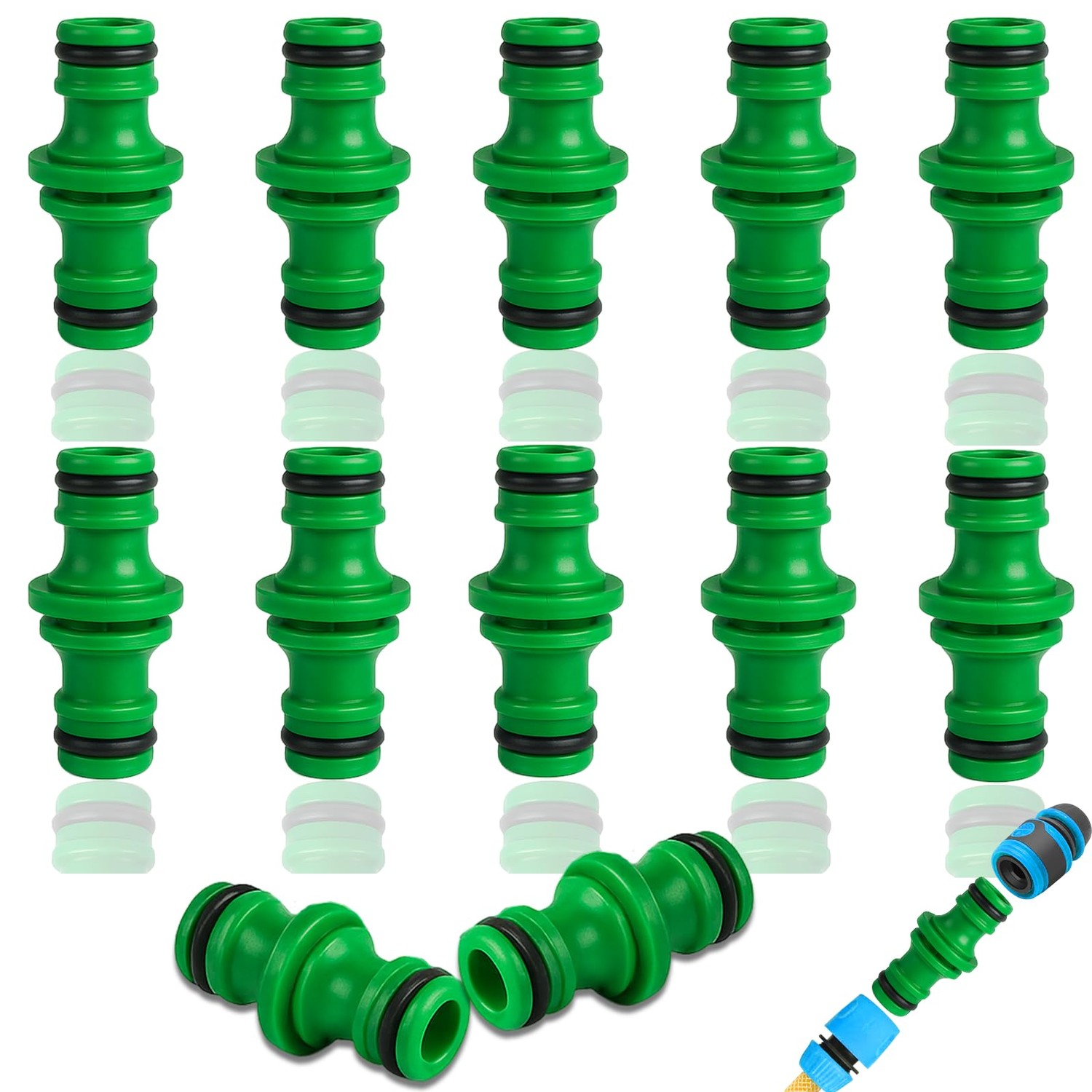 MOAZIFI Pack of 12 Hose Connectors, 1/2 Inch, Hose Coupling 1/2 Inch ...