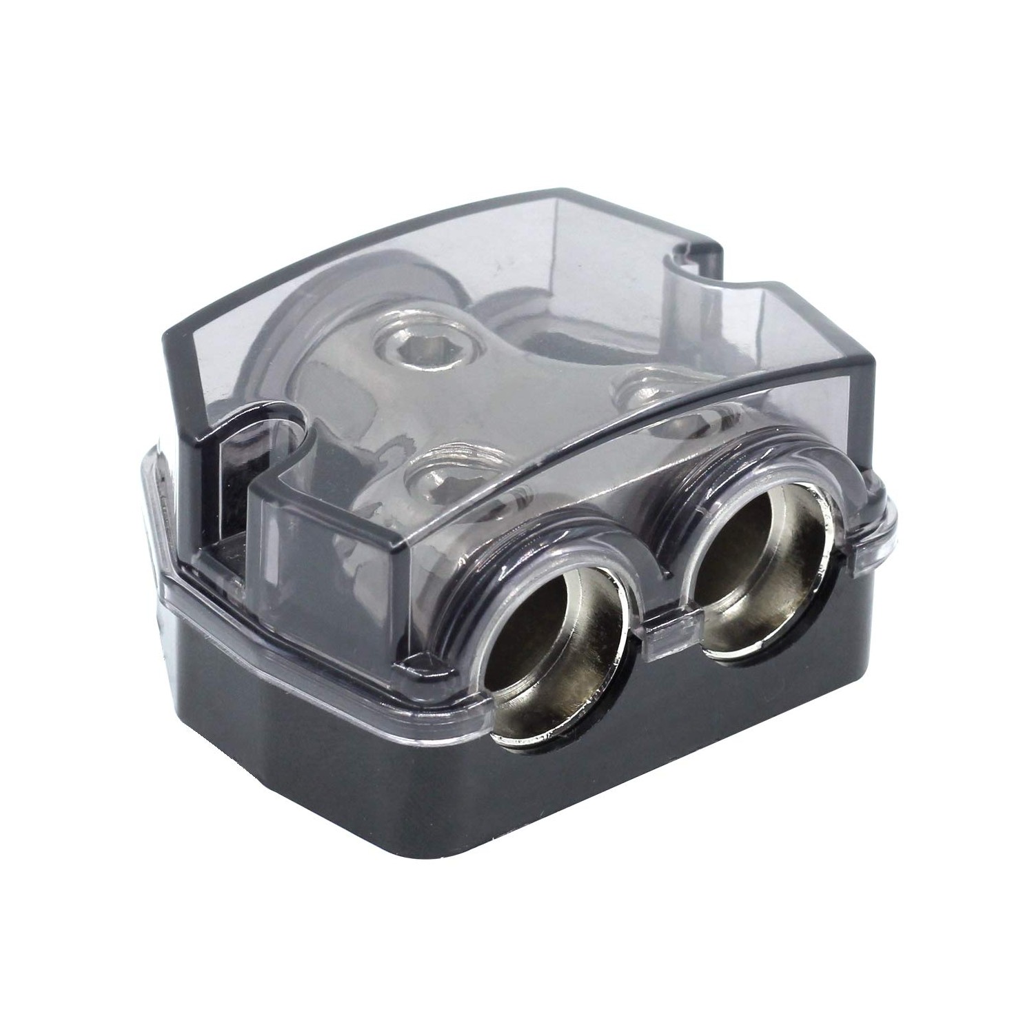 RKURCK 2 Way Power Distribution Block, 0/2/4 AWG Gauge in, 0/4/8/10 ...