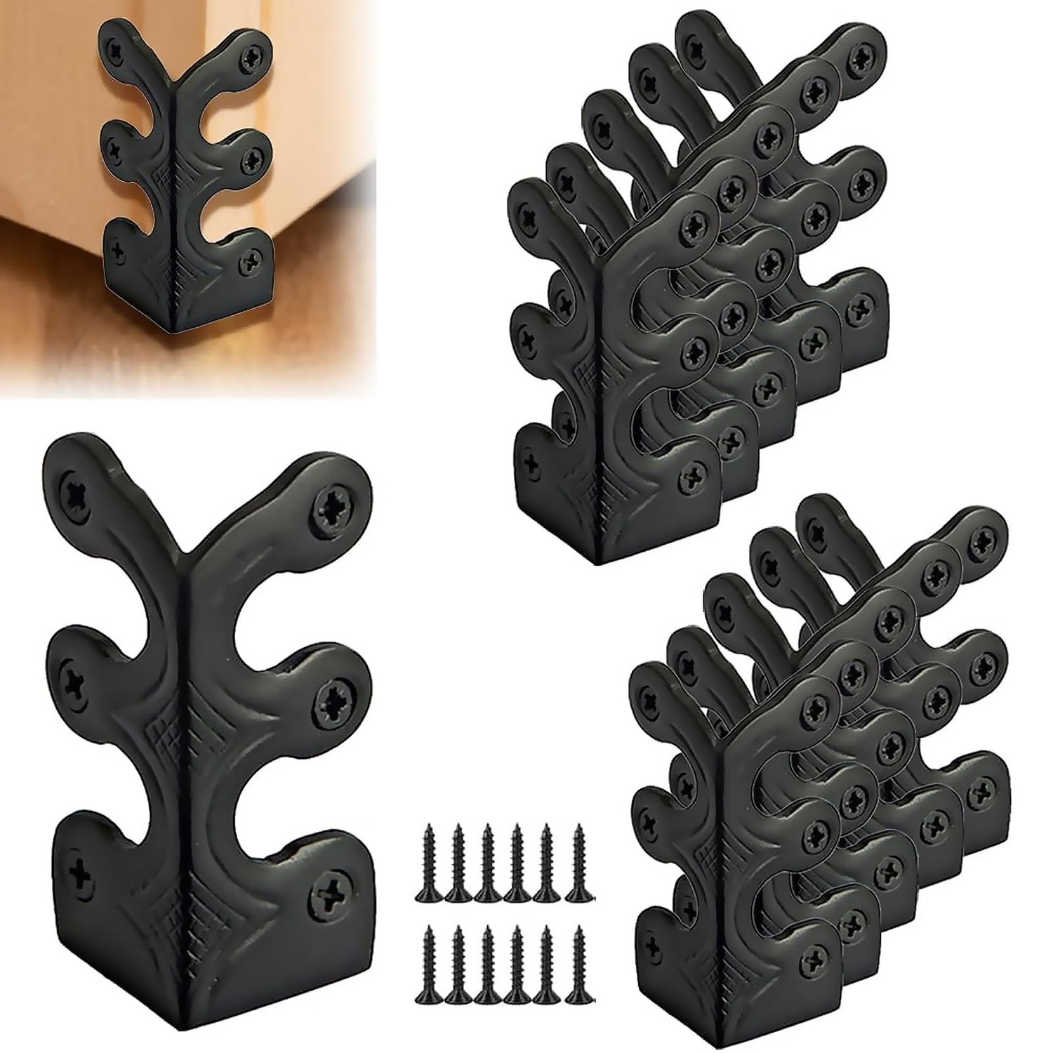deegbbyi Pack of 10 Corner Code, Stainless Steel Black Corner Code ...