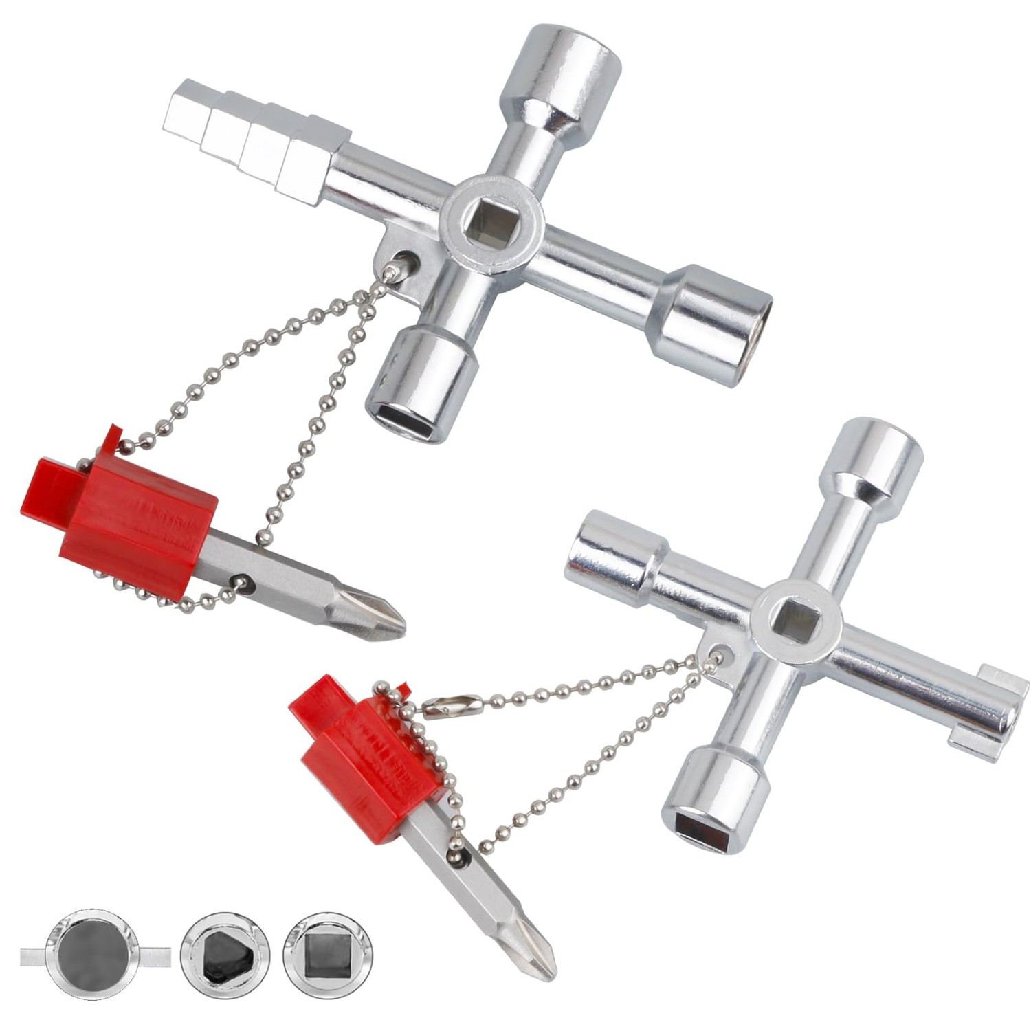 Teokantz Pack of 2 Universal Keys Control Cabinet Key 4 Way Utilities ...