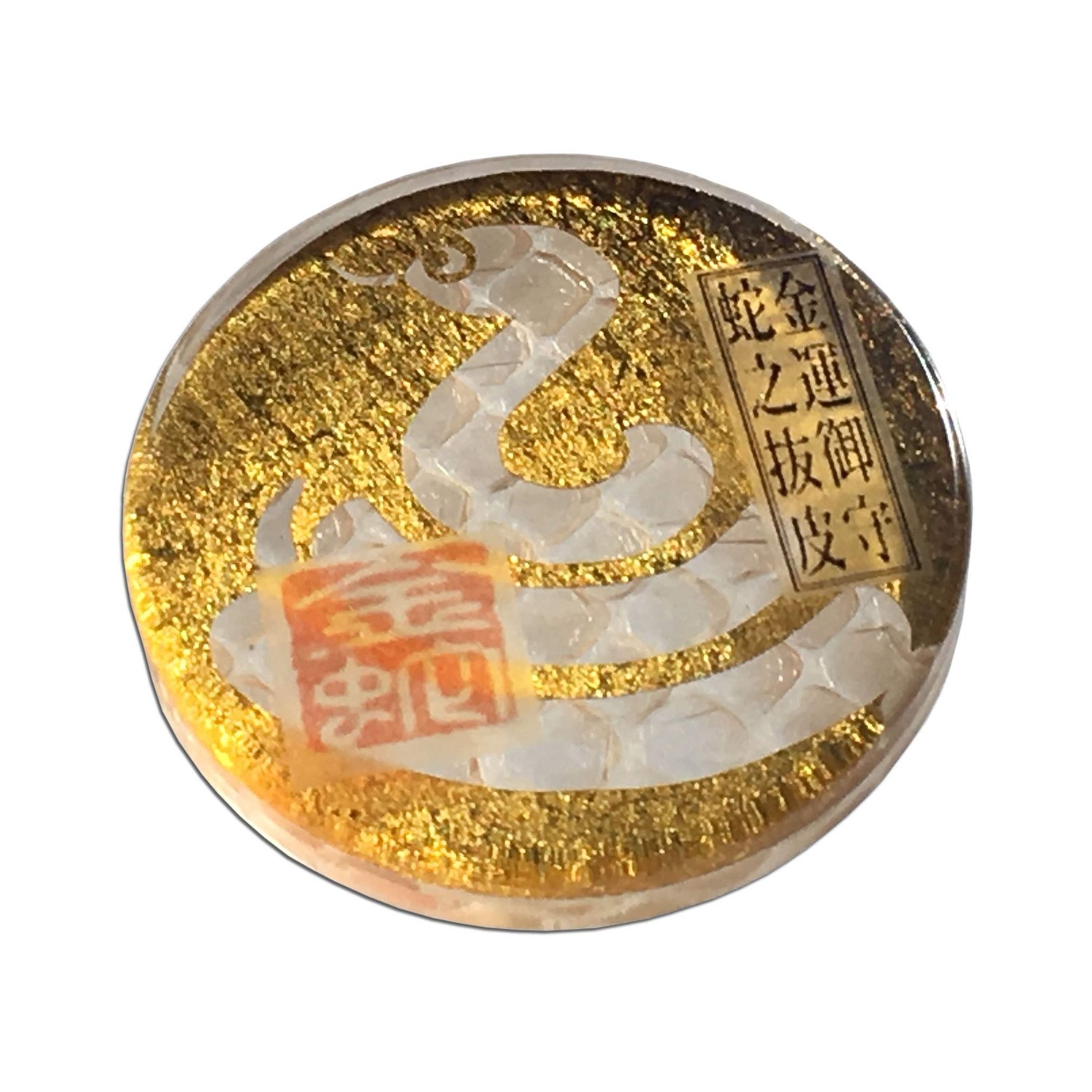 Real Snake Shedding "Good Luck Pocket Token" Old Fashioned Lucky Charm ...