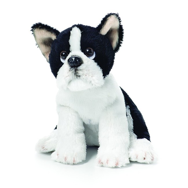 DEMDACO Boston Terrier Beanbag Black and White Children's Plush Stuffed ...