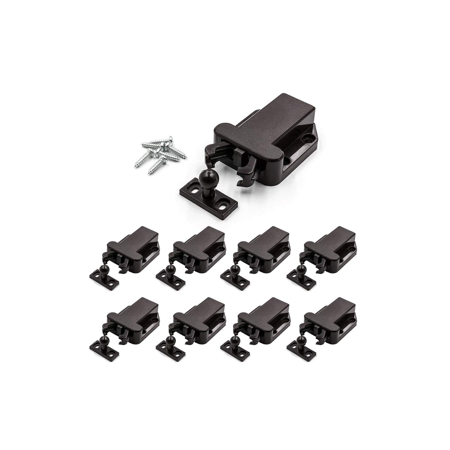 8 Pack Push Latch，Touch Latch Safe Push Latch，Rebound self-Locking ...