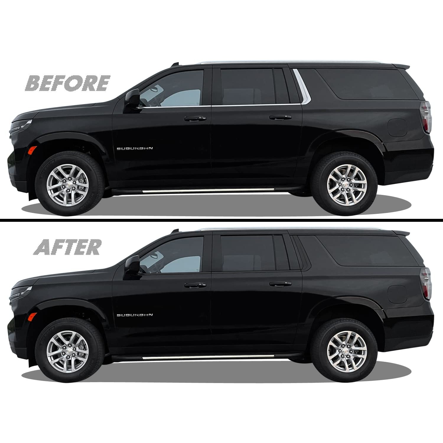 Chrome Delete Blackout Vinyl Overlay for 2021-2022 Chevy Suburban ...