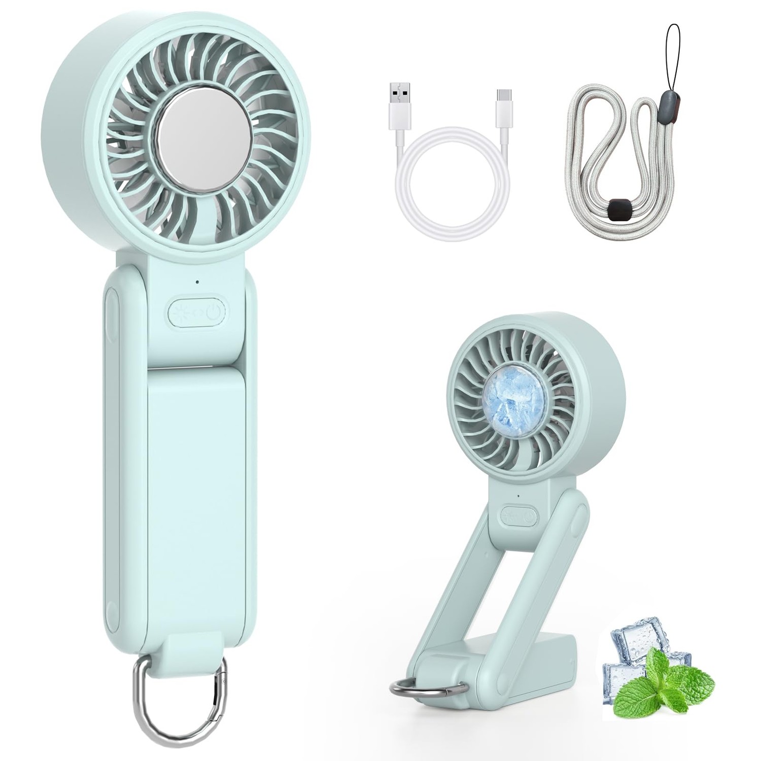 Handy Fan, 180° Stepless Adjustment, 2025 Model, Handy Fan, Cooling ...