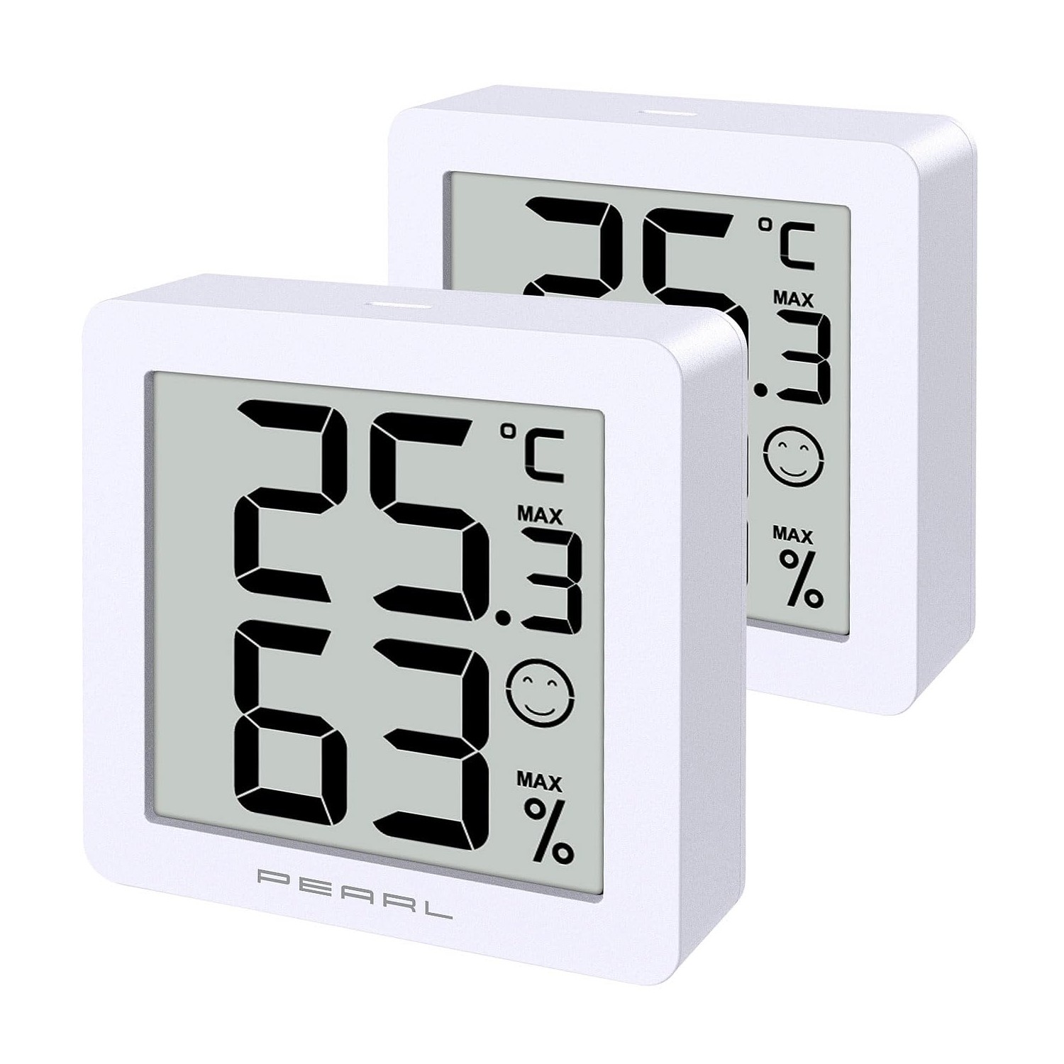 PEARL Room Hygrometer: Set of 2 Digital Thermal & Hygrometer with ...