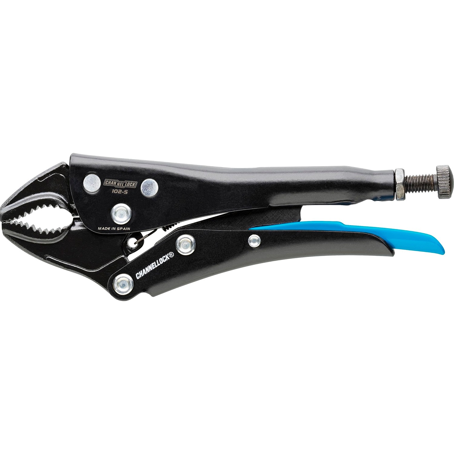 Channellock 102-5 5” Curved Jaw Locking Pliers with Cutter, Epoxy Resin ...