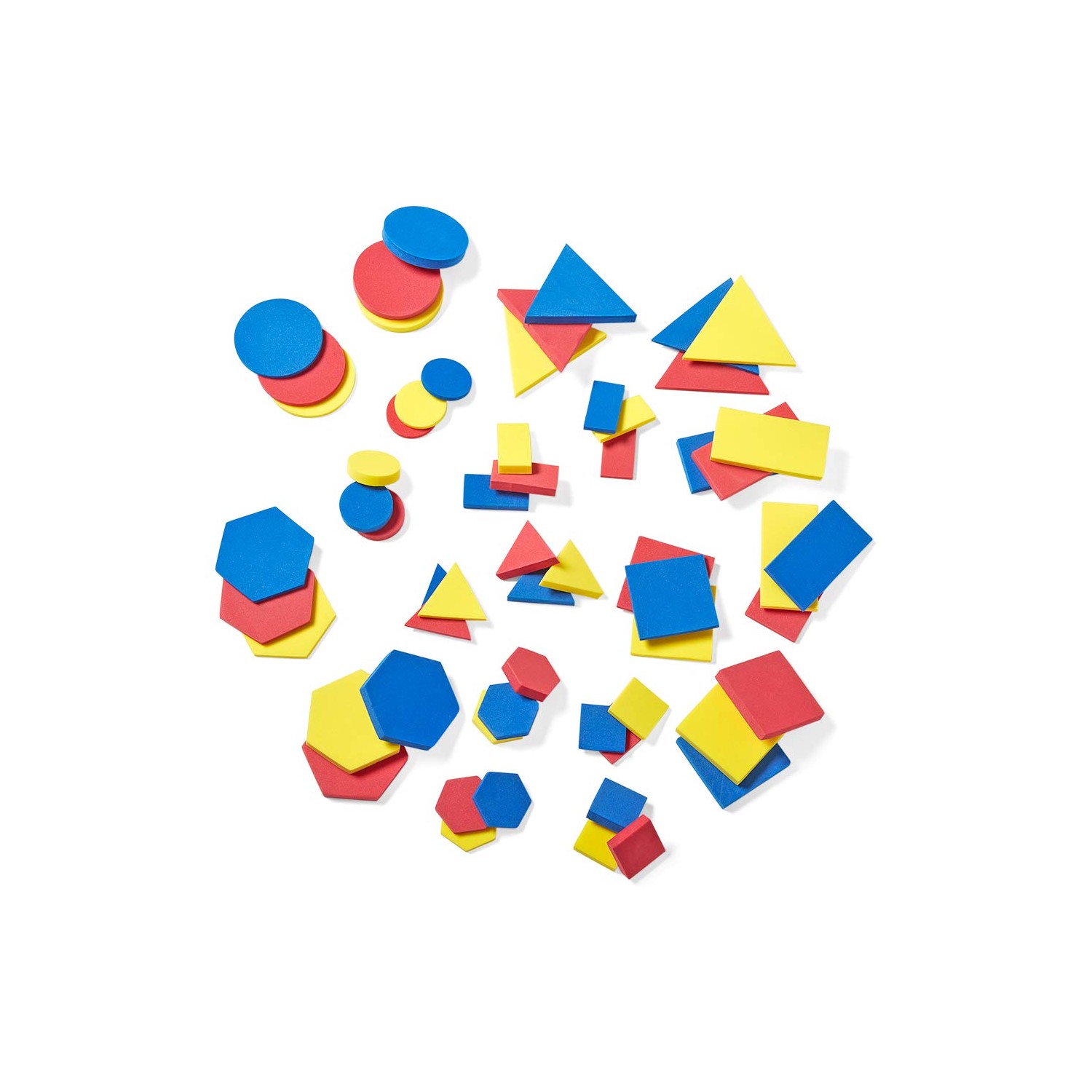 hand2mind Foam Attribute Blocks Student Kit, Geometry Set, Preschool ...