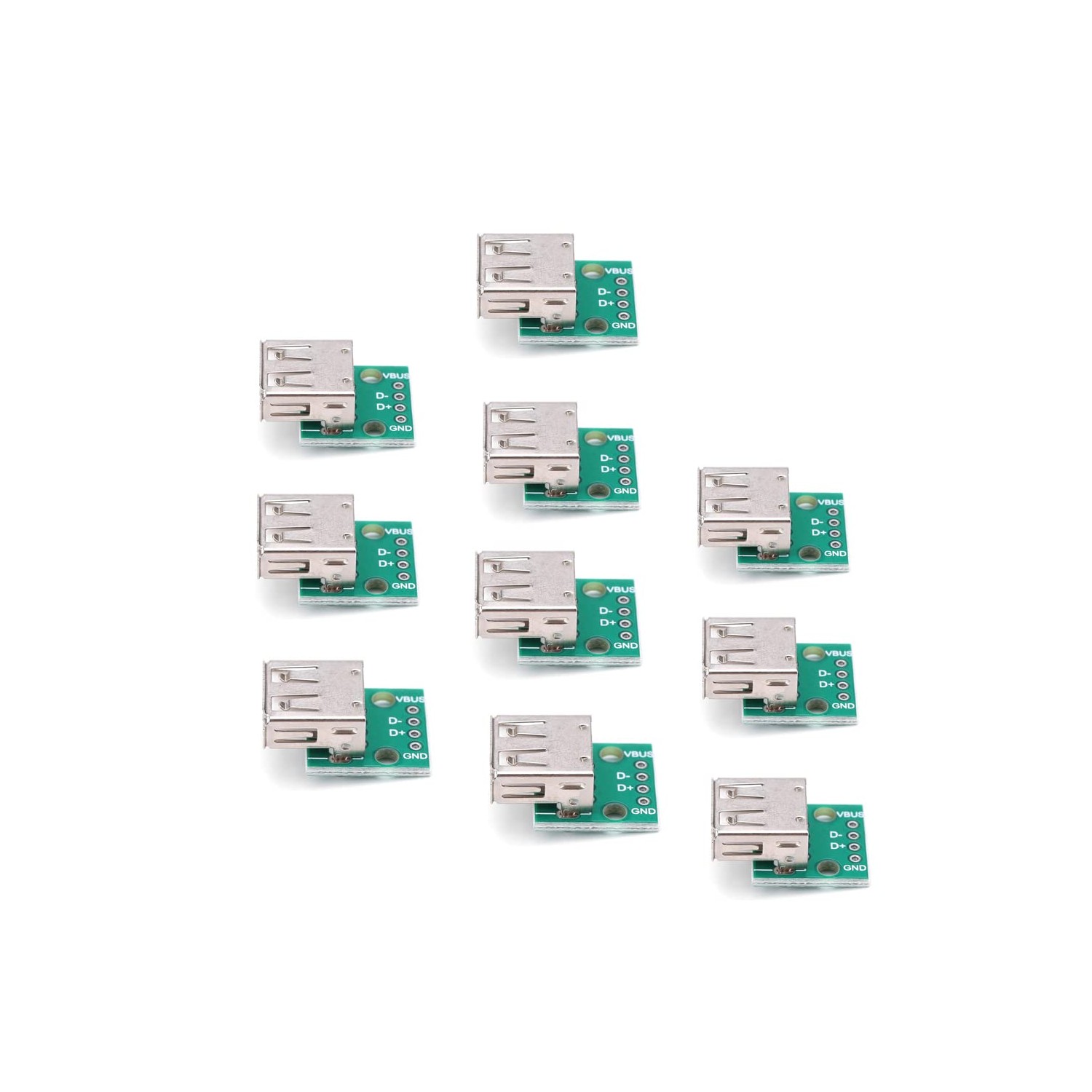 Tangxi 10 Unids/Lote USB Tipo A Junta de Enchufe Hembra 2.54mm Conector ...