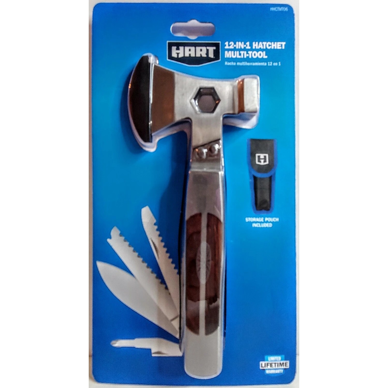 Hart 12-in-1 Heavy Duty Hatchet Multi-Tool 7" Long + Storage Pouch ...
