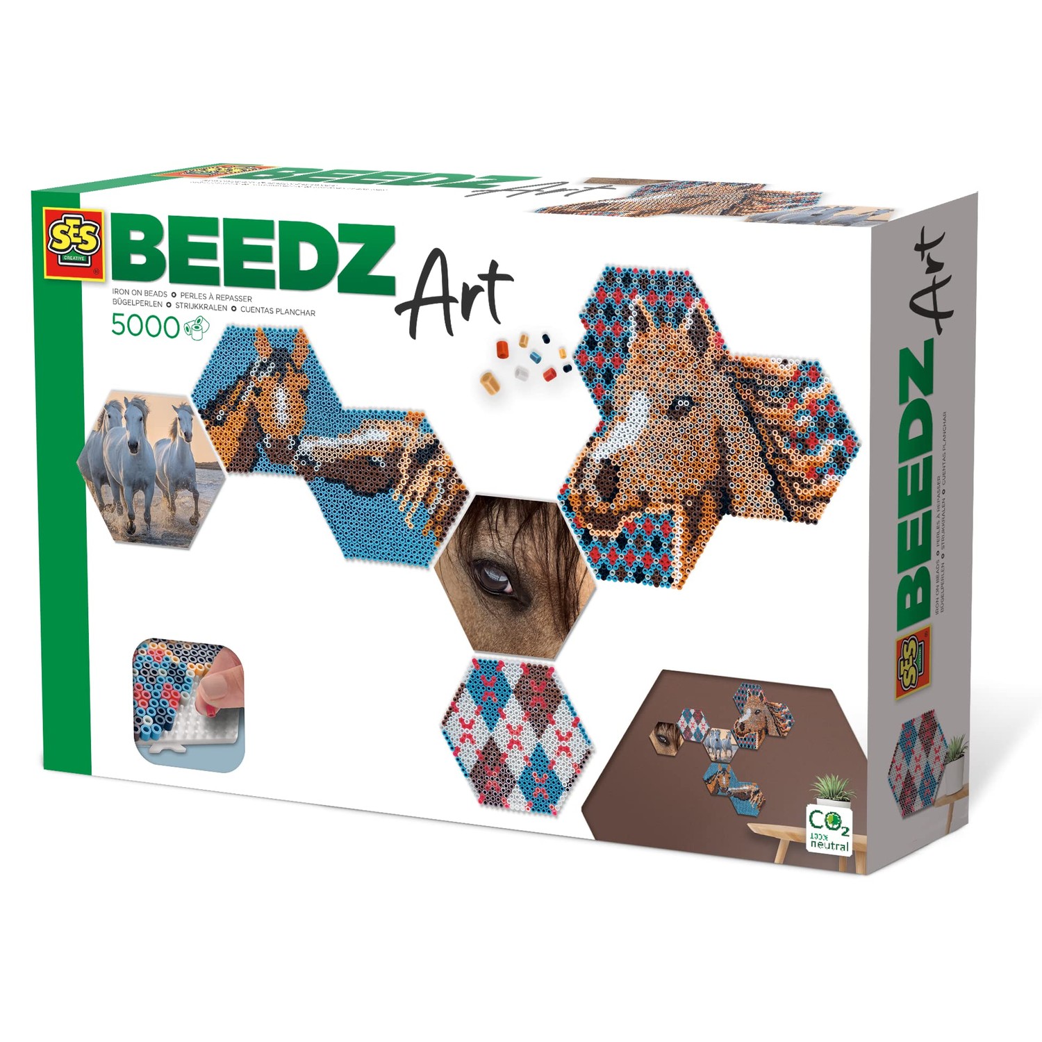 SES Creative 06023 Beedz Art - Hex Tiles Horse Ironing Beads Set - 5000 ...