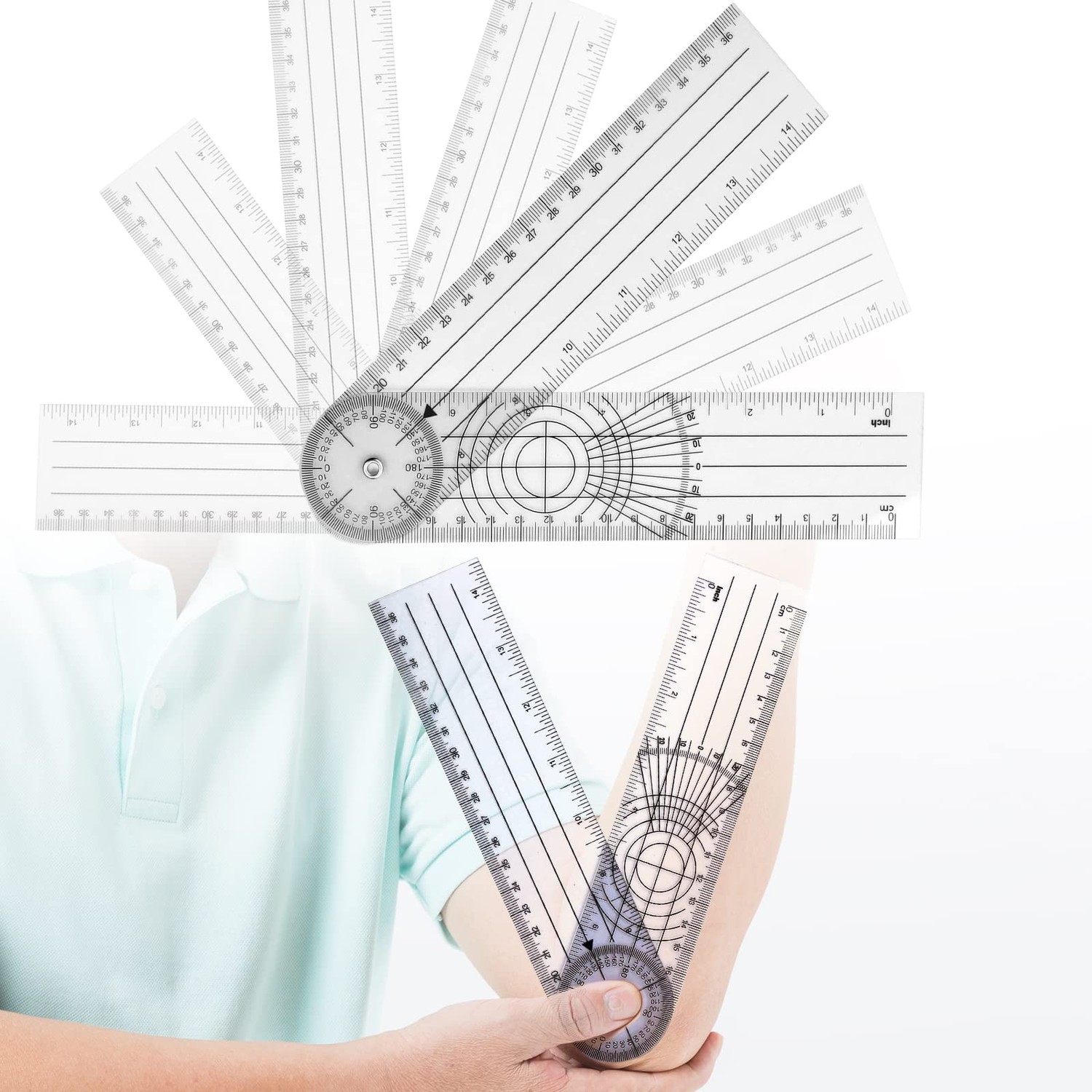 1 Piece 360° Goniometer Protractor Rotating Medical Goniometer ...