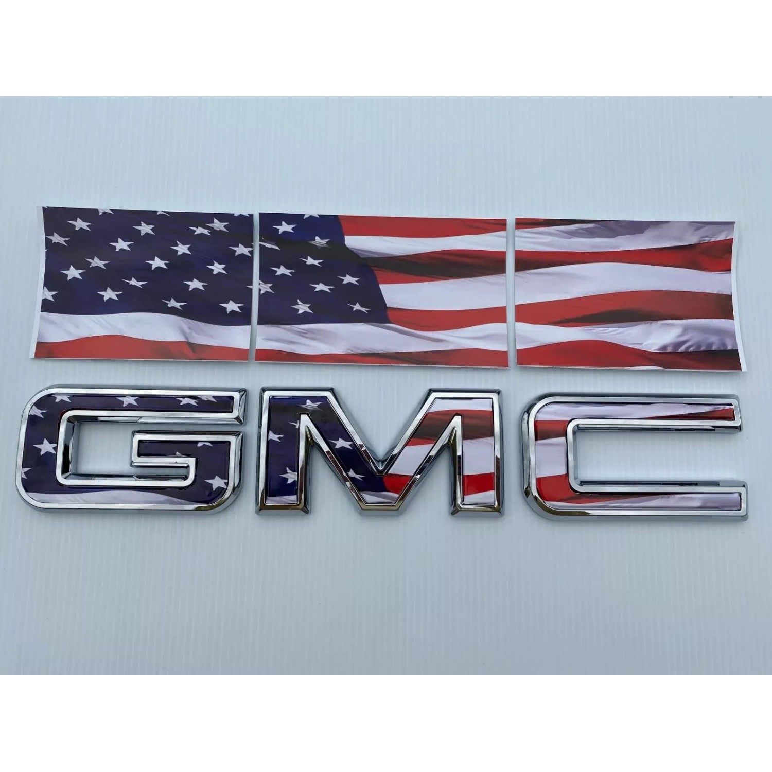 EmblemsPlus 2019-2025 GMC Sierra American Flag Rear Tailgate Emblem ...